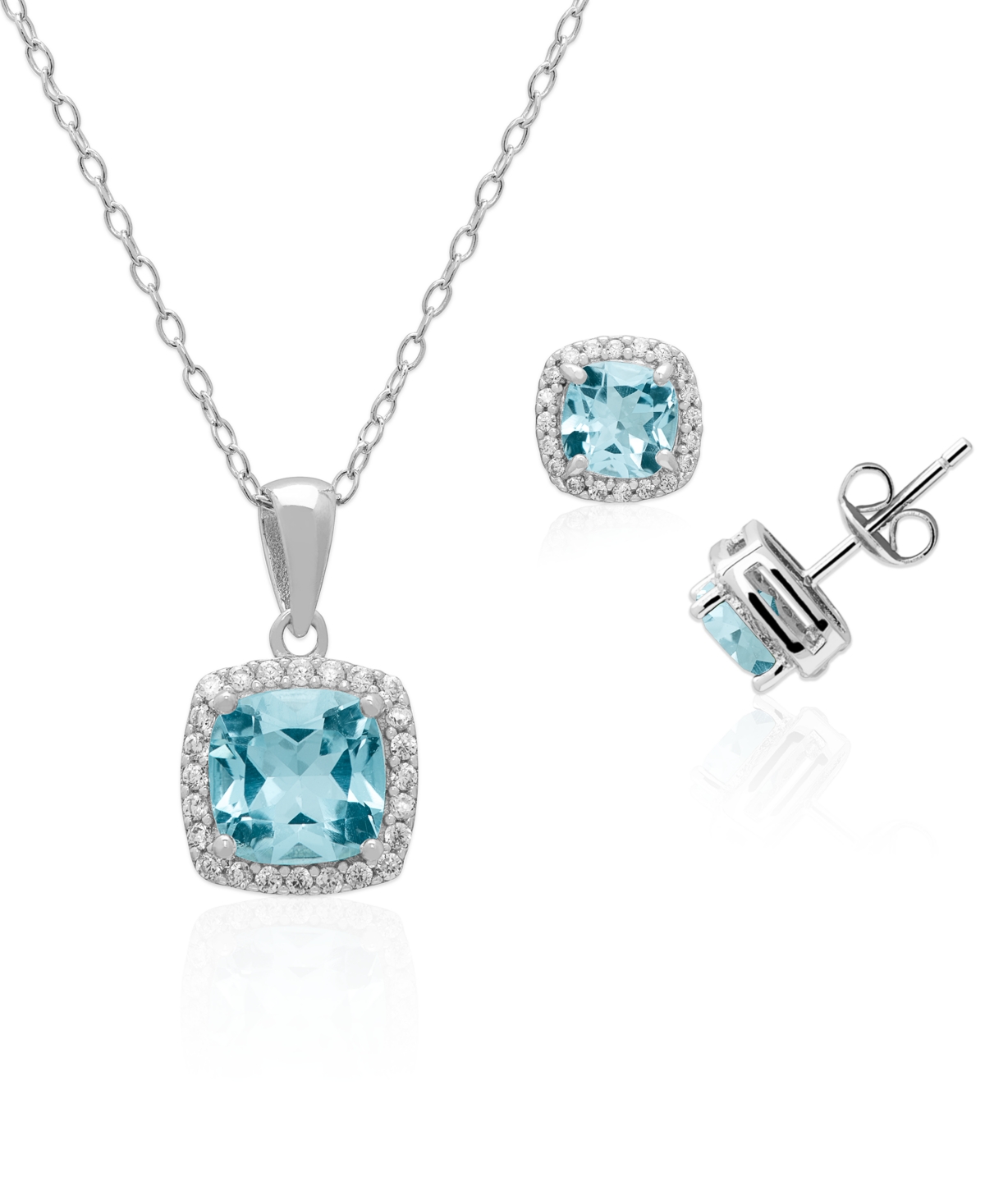 Click here for Macys Simulated Cubic Zirconia Cushion Halo Pendan... prices