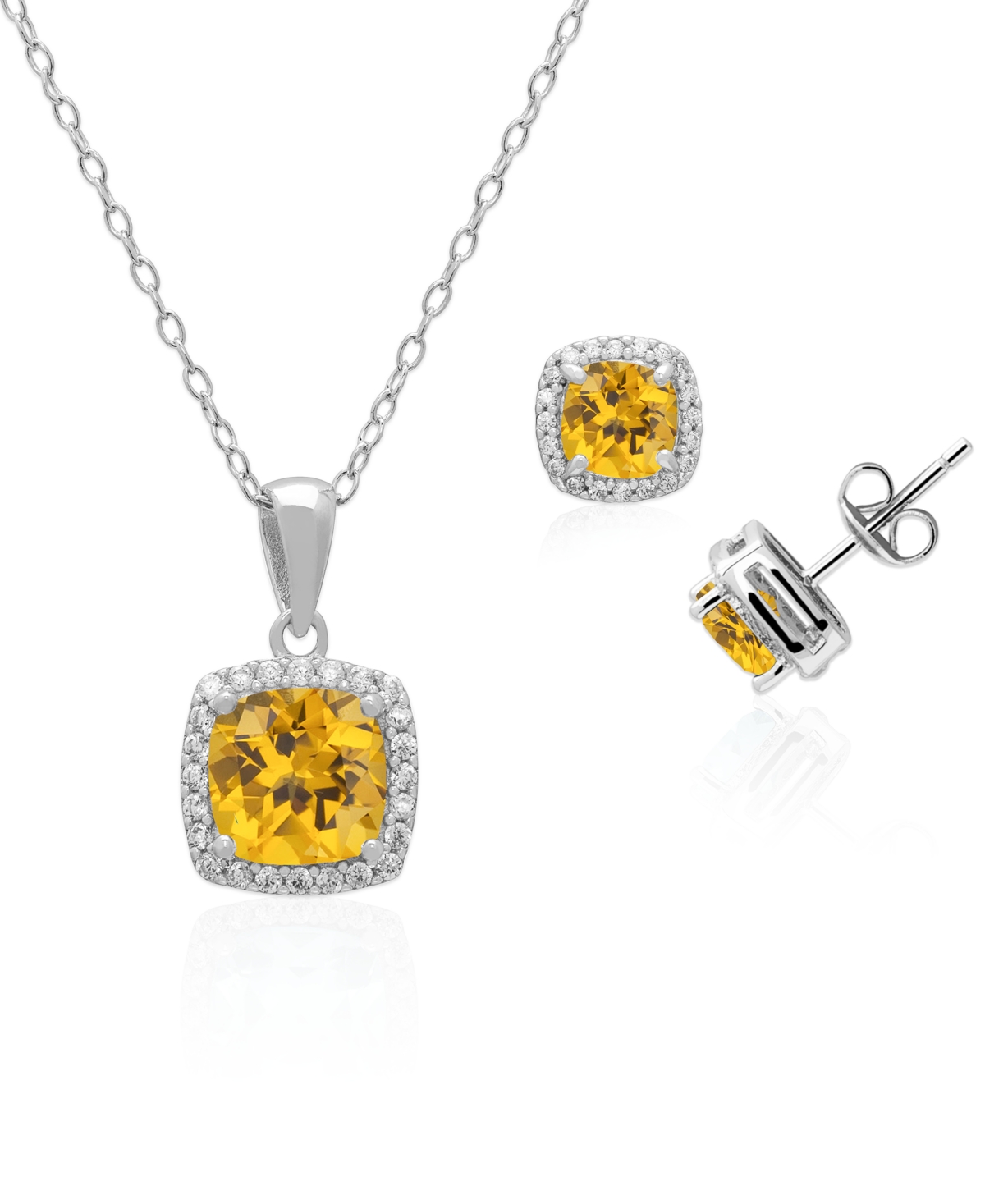 Click here for Macys Simulated Cubic Zirconia Cushion Halo Pendan... prices