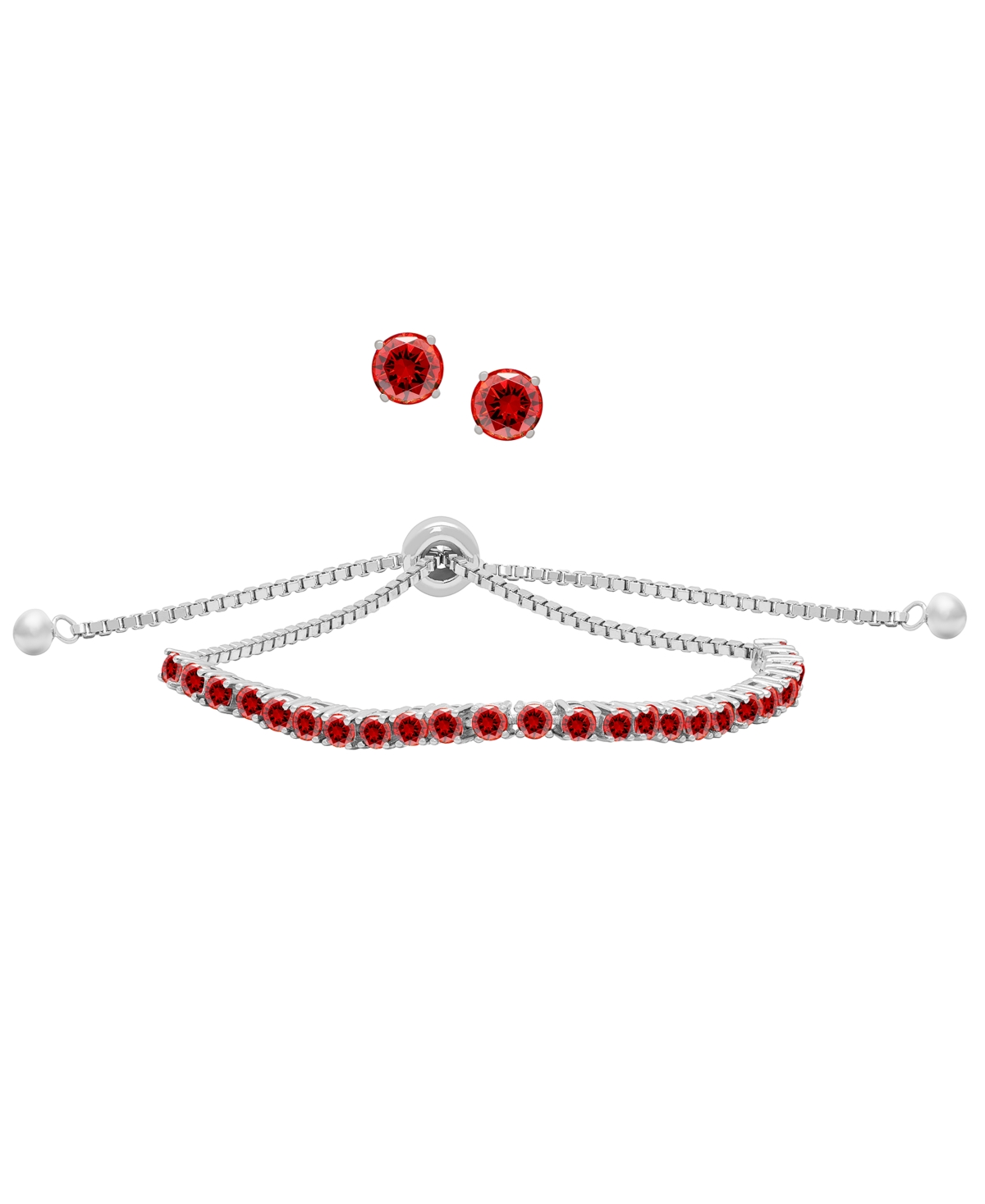 Click here for Macys Simulated Round Adjustable Bracelet with Mat... prices