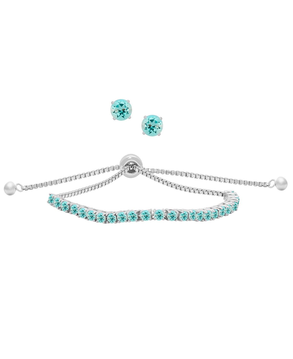 Click here for Macys Simulated Round Adjustable Bracelet with Mat... prices