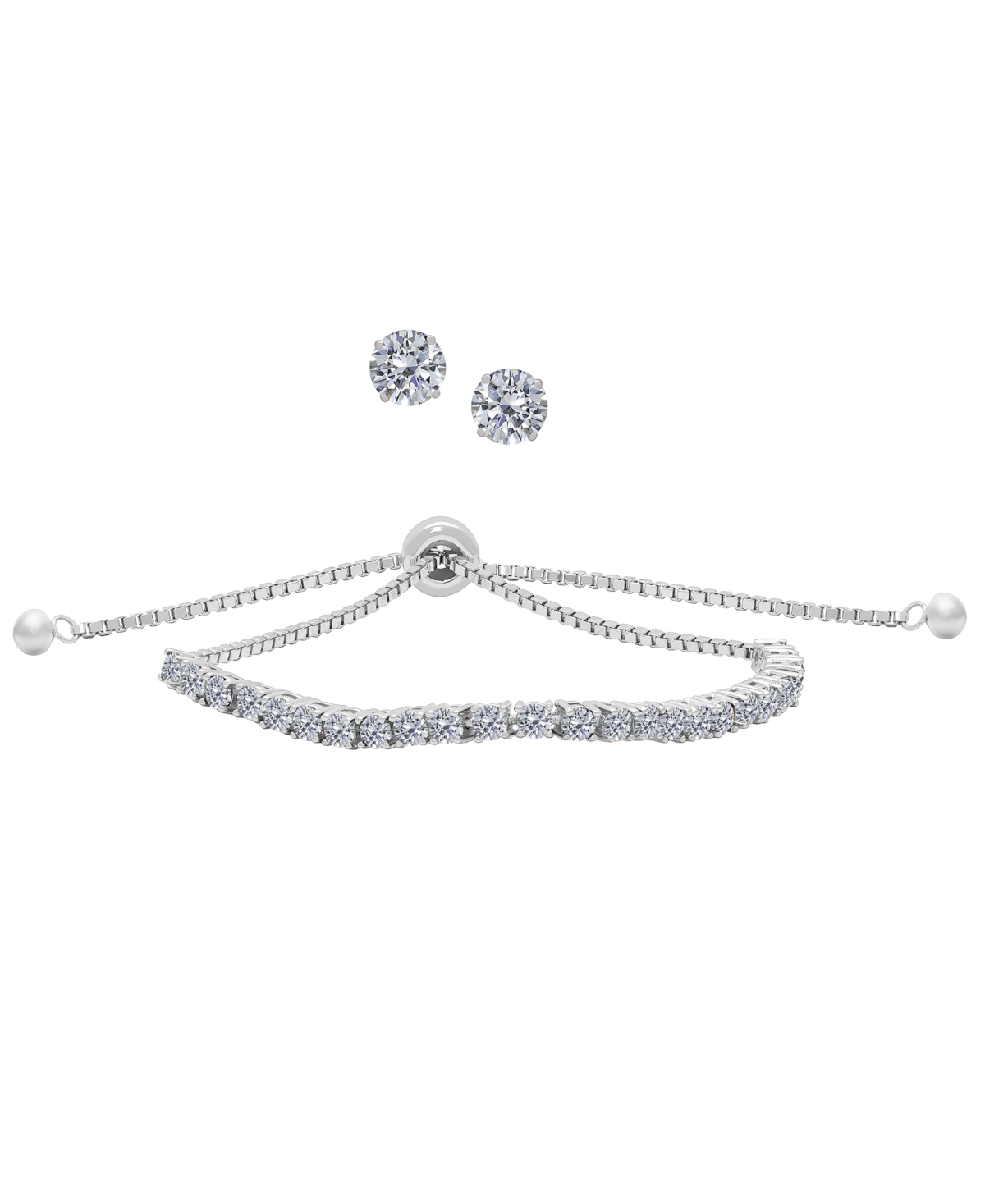Click here for Macys Simulated Round Adjustable Bracelet with Mat... prices