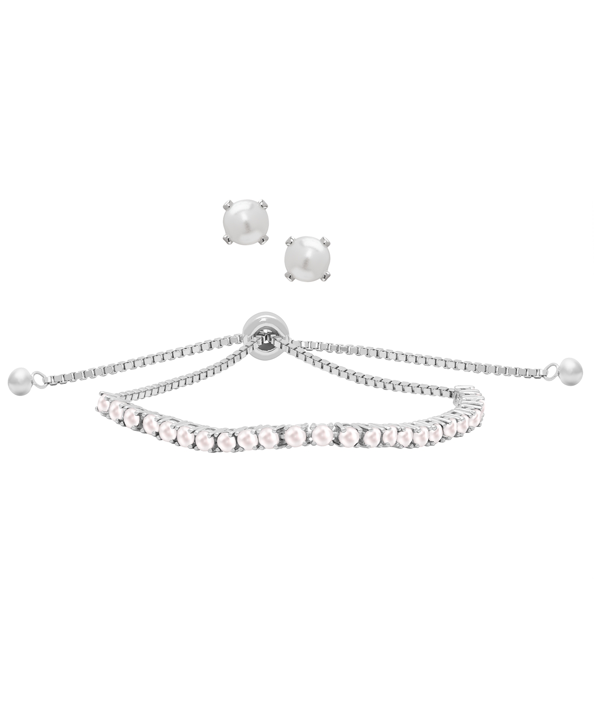 Click here for Macys Simulated Round Adjustable Bracelet with Mat... prices