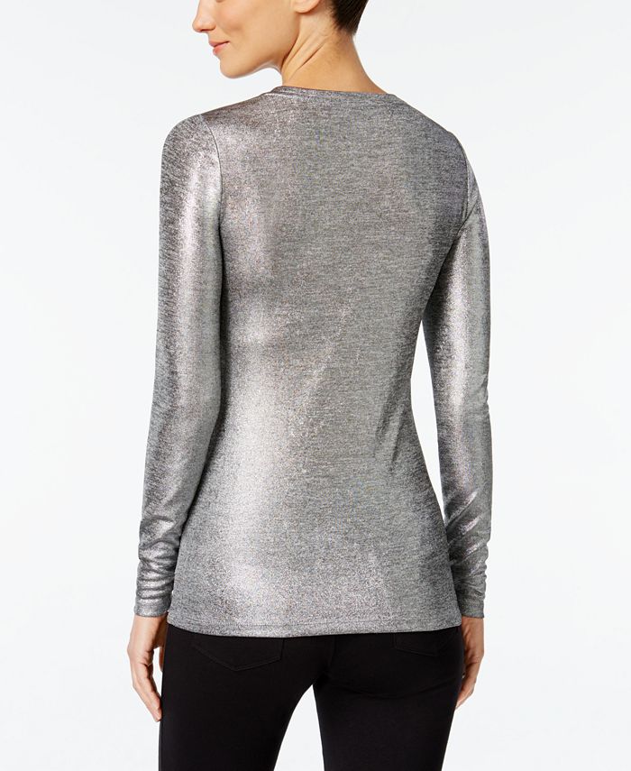 Michael Kors Metallic Top - Macy's