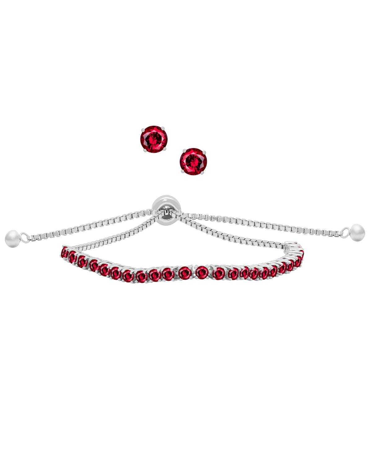 Click here for Macys Simulated Round Adjustable Bracelet with Mat... prices