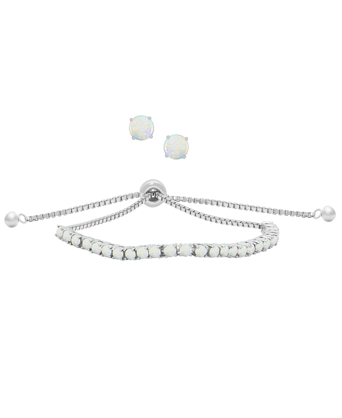 Click here for Macys Simulated Round Adjustable Bracelet with Mat... prices