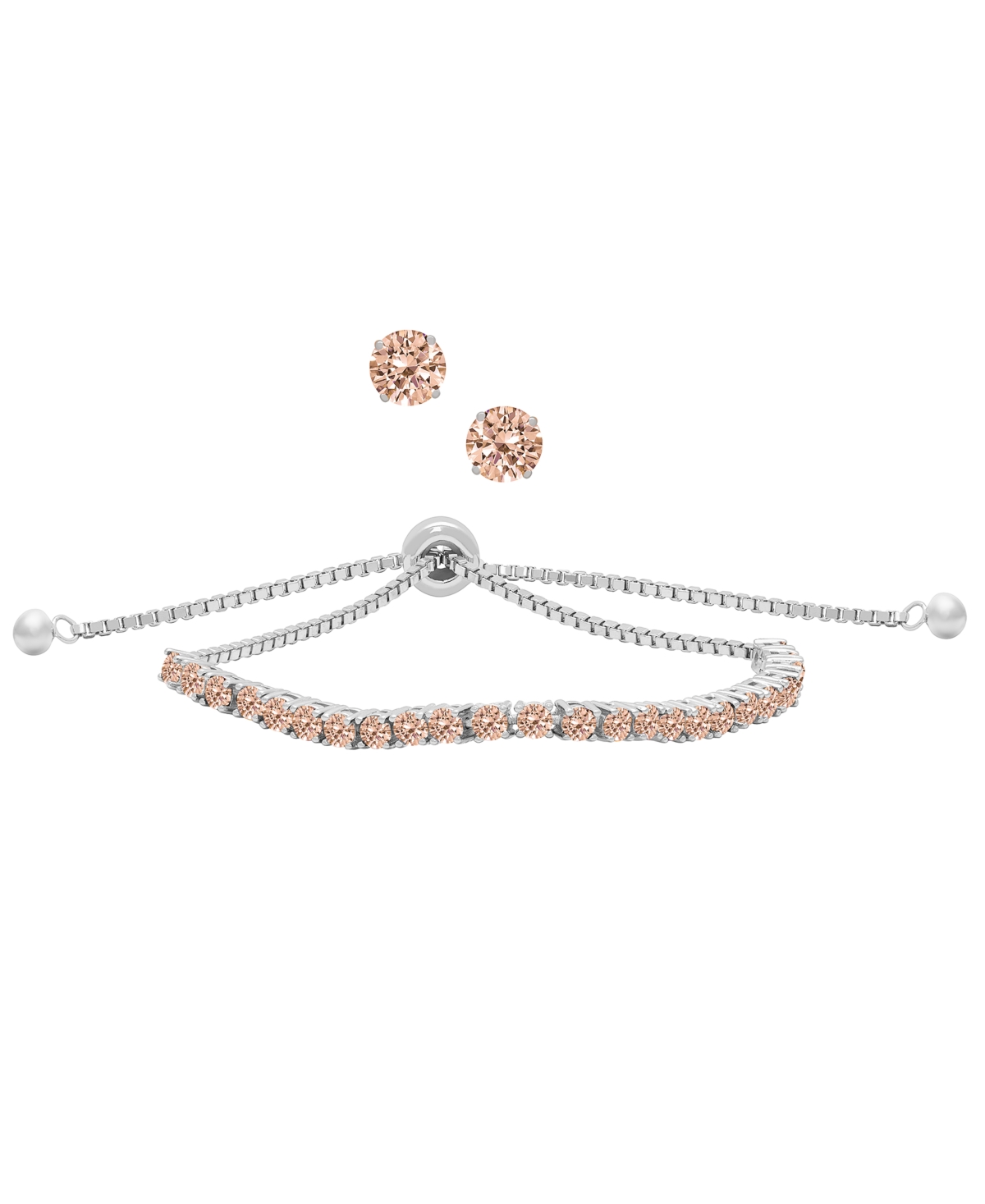 Click here for Macys Simulated Round Adjustable Bracelet with Mat... prices