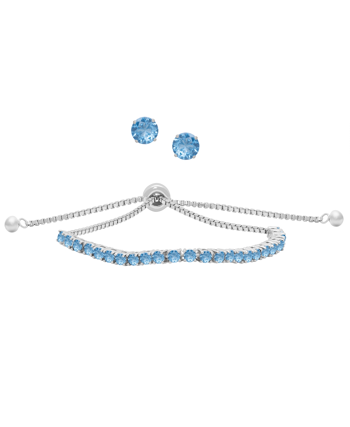 Click here for Macys Simulated Round Adjustable Bracelet with Mat... prices