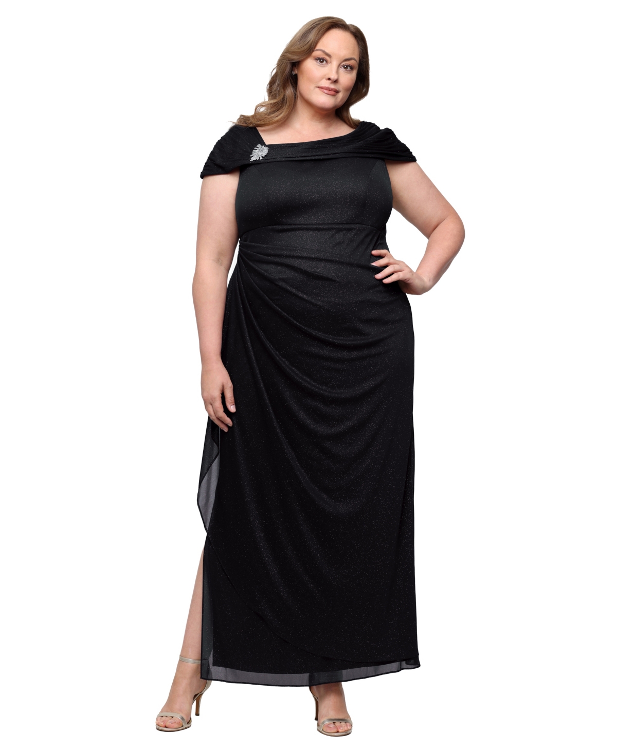 Click here for Alex Evenings Plus Size A-Line Ruched Ball Gown -... prices