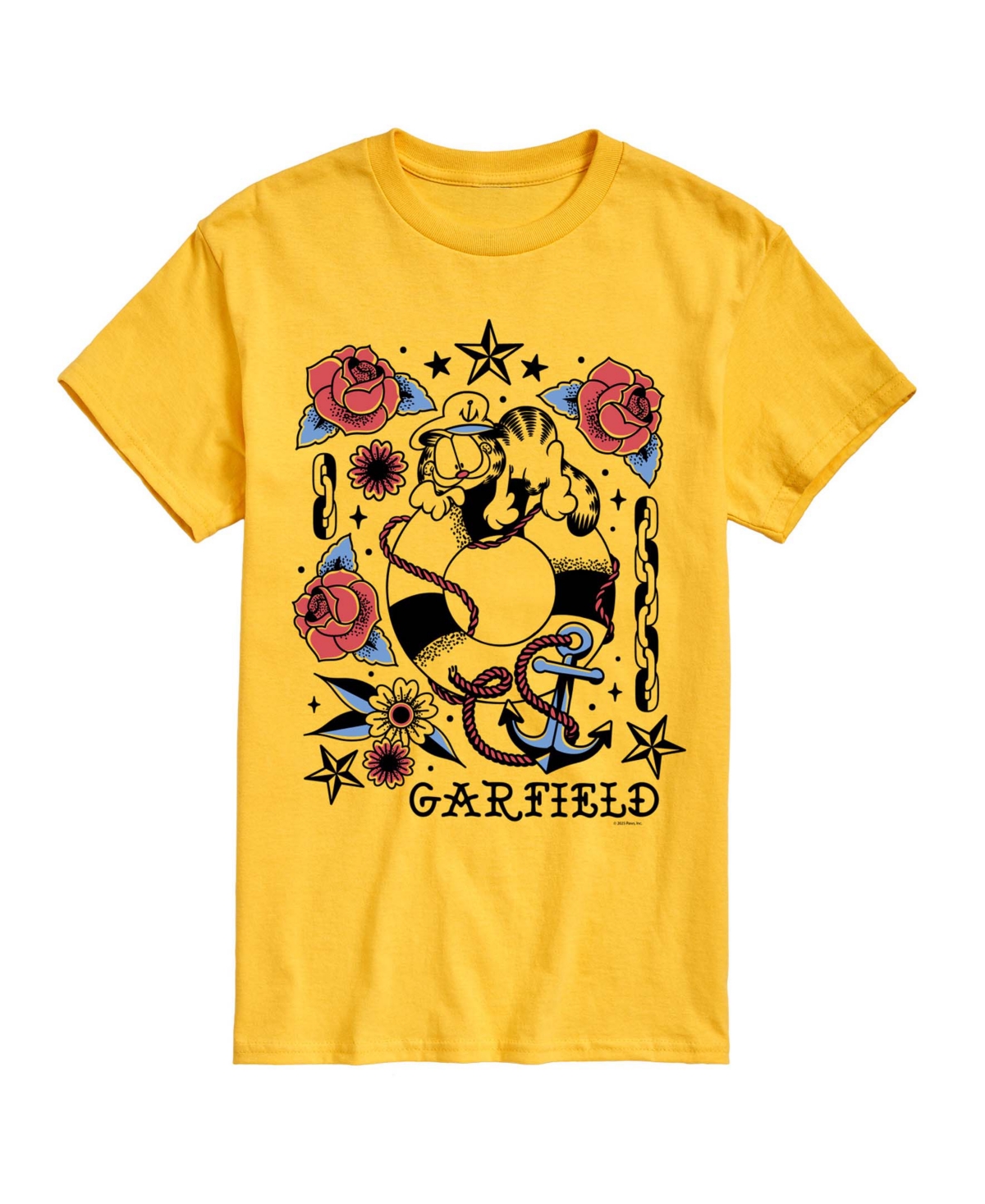 Click here for Airwaves Mens Garfield Tattoo Flash Graphic T-Shir... prices