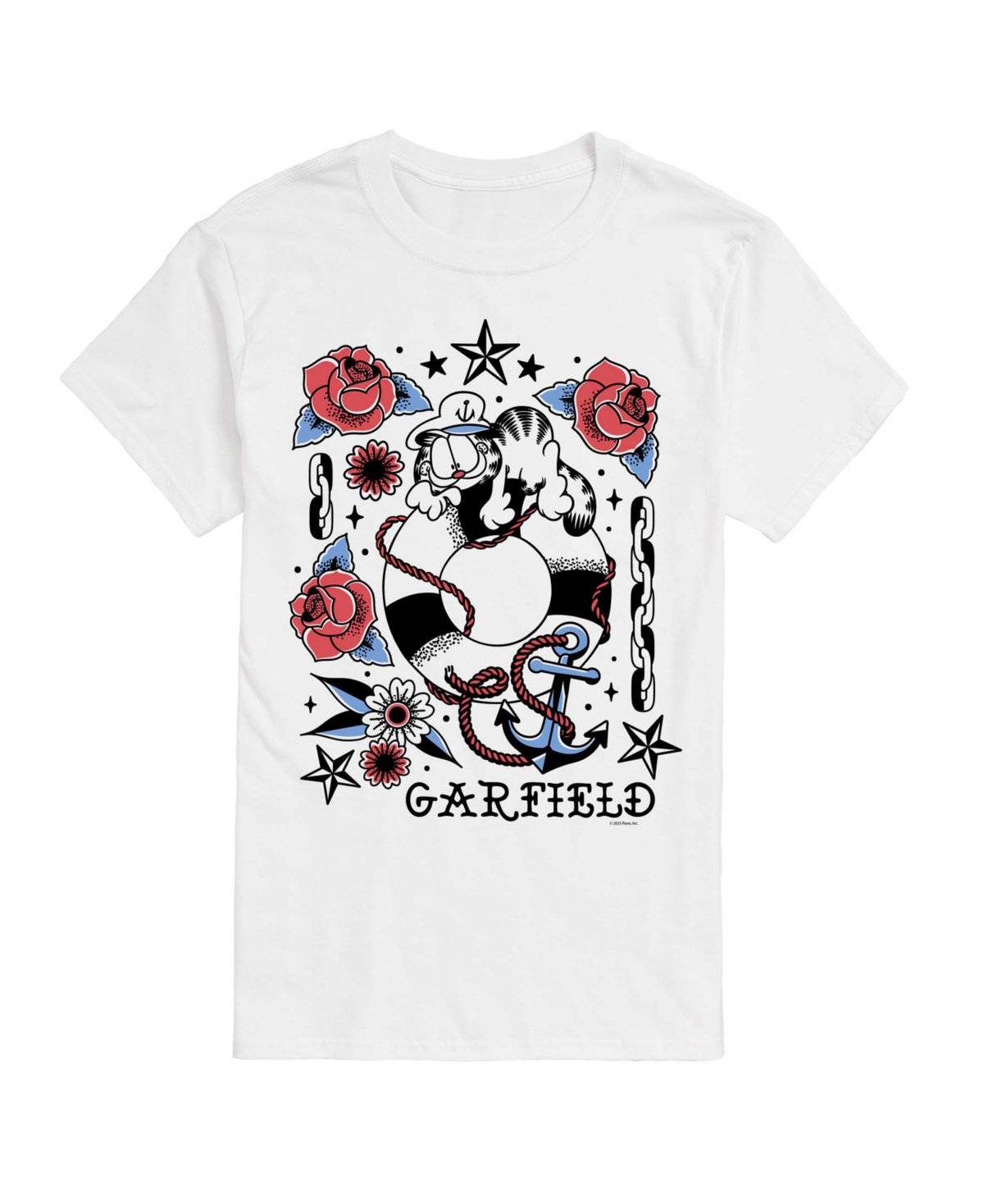Click here for Airwaves Mens Garfield Tattoo Flash Graphic T-Shir... prices