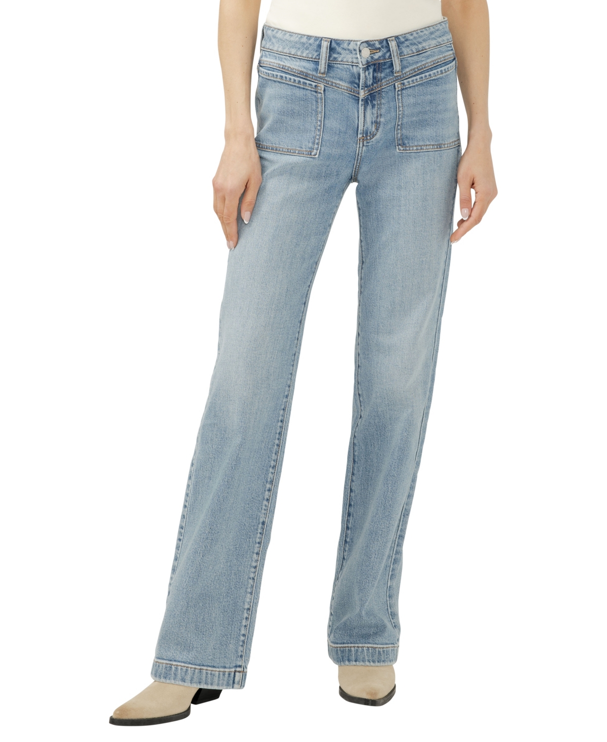 Click here for Silver Jeans Co. Womens Avery High-Rise Trouser Je... prices