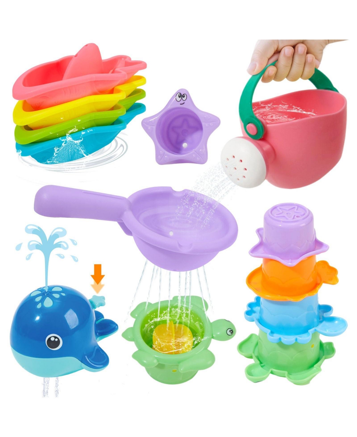 Click here for Gnuadz Mold-Free Floating 11-Piece Bath Toy Set -... prices
