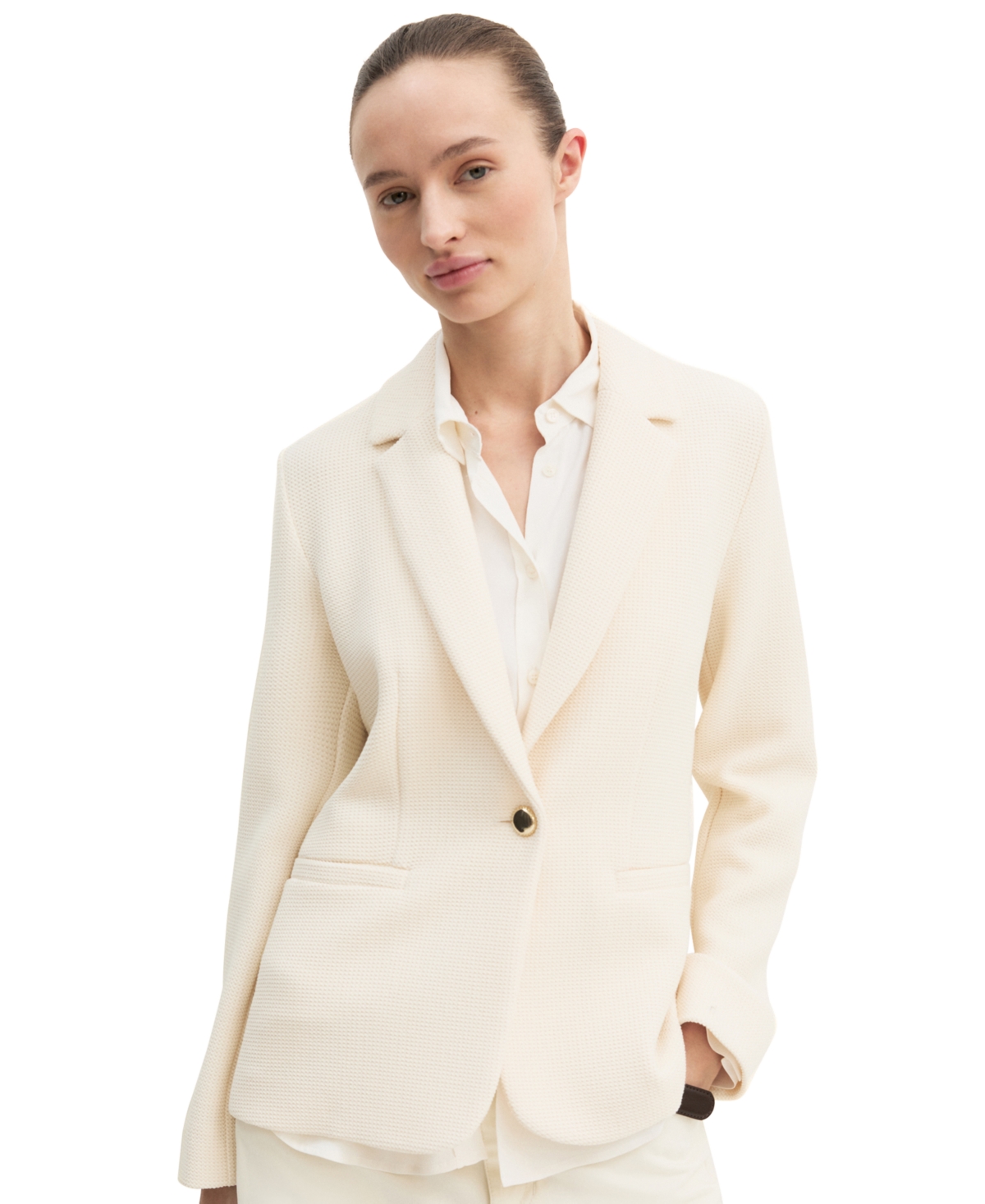 Click here for Emme Marella Womens Stretch Basketweave Notch Lape... prices
