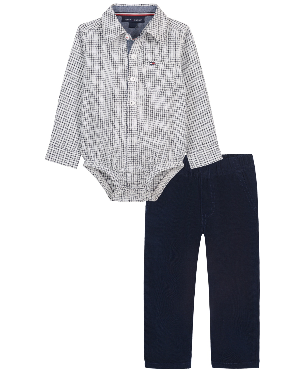 Click here for Tommy Hilfiger Baby Boys Check Print Long-Sleeve B... prices