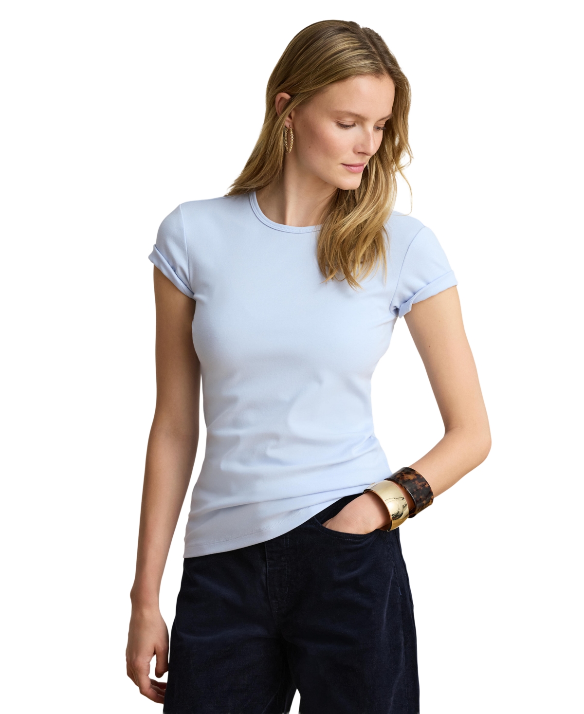 Click here for Lauren Ralph Lauren Stretch Knit T-Shirt  Regular... prices