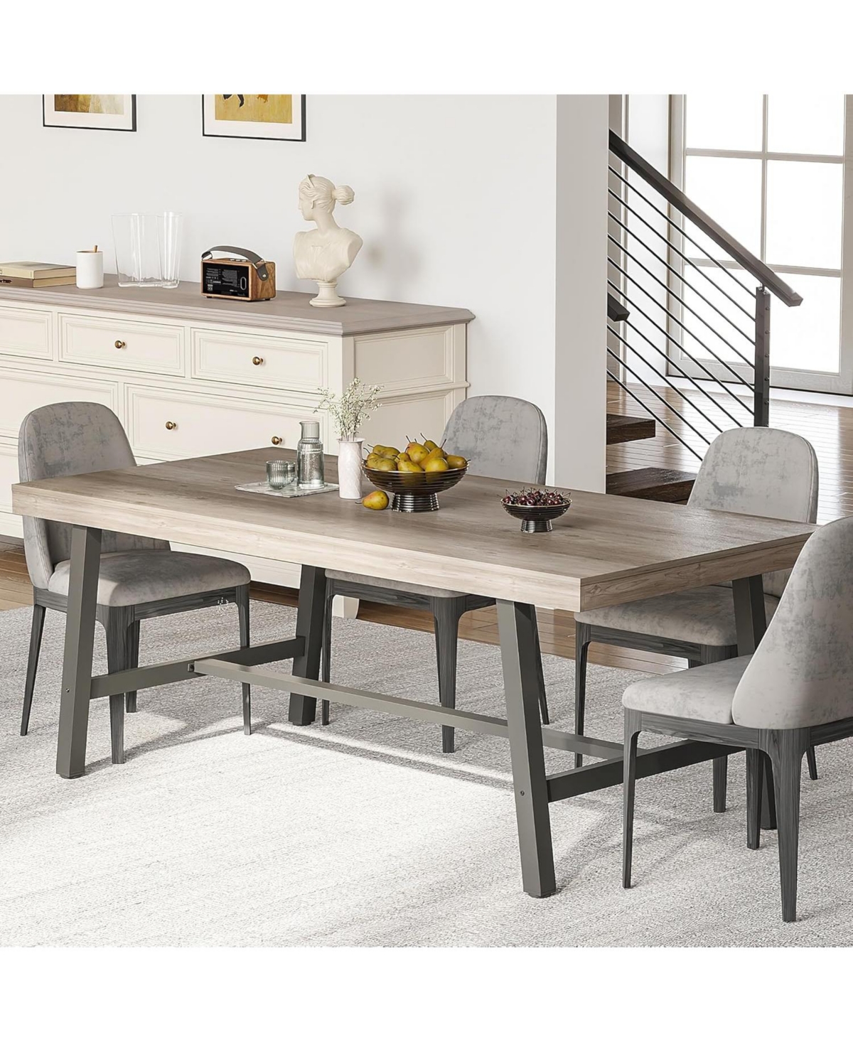 Click here for gaomon 70 Inch Farmhouse Dining Table for 6 to 8... prices