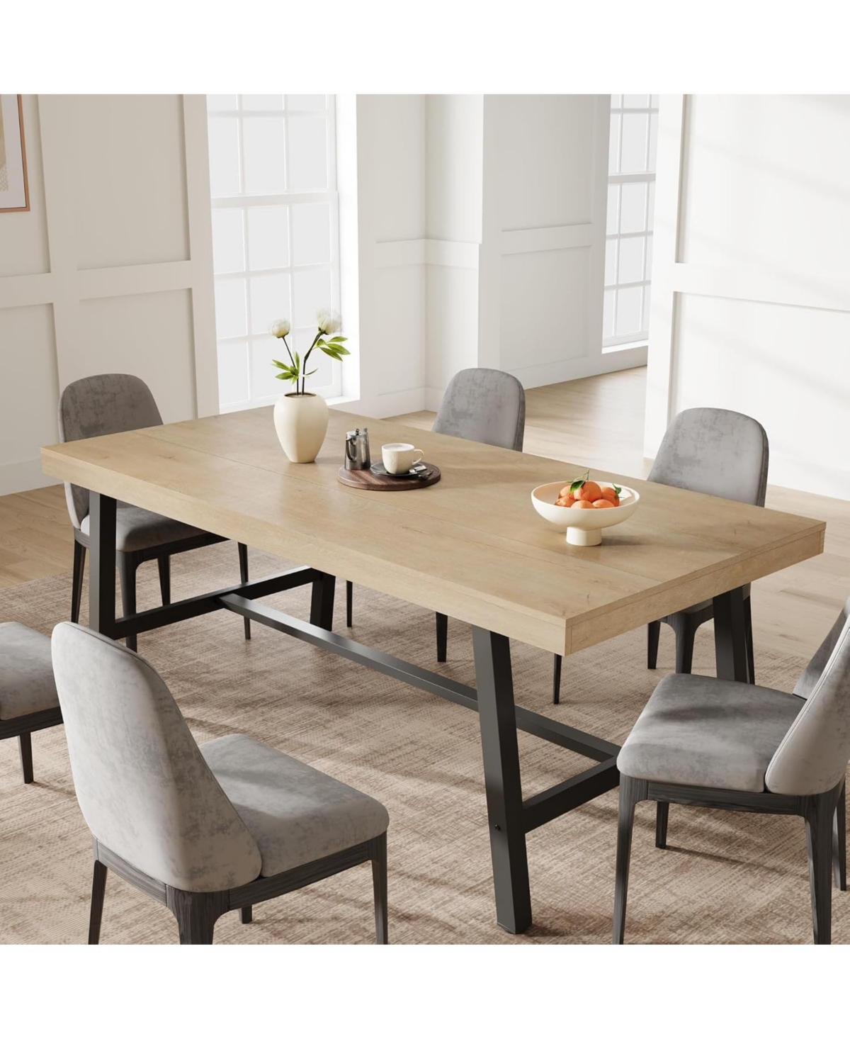 Click here for gaomon 70 Inch Farmhouse Dining Table for 6 to 8... prices