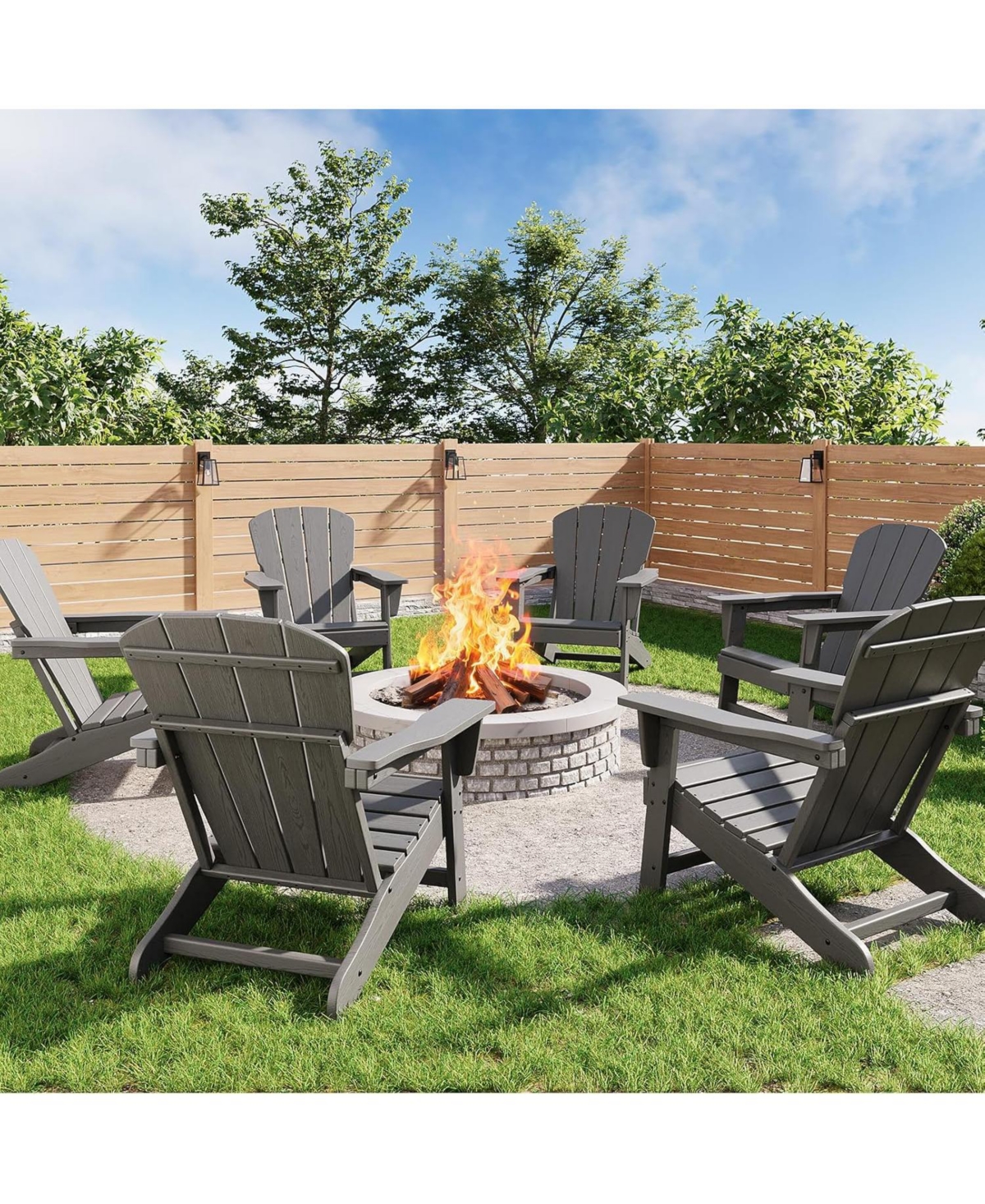 Click here for gaomon Modern Hdpe Plastic Adirondack Chair Set of... prices
