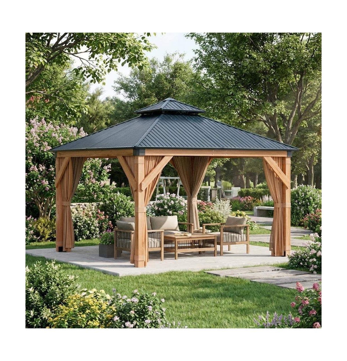 Click here for gaomon 10x10 feet Heavy Duty Hardtop Spruce Wood G... prices