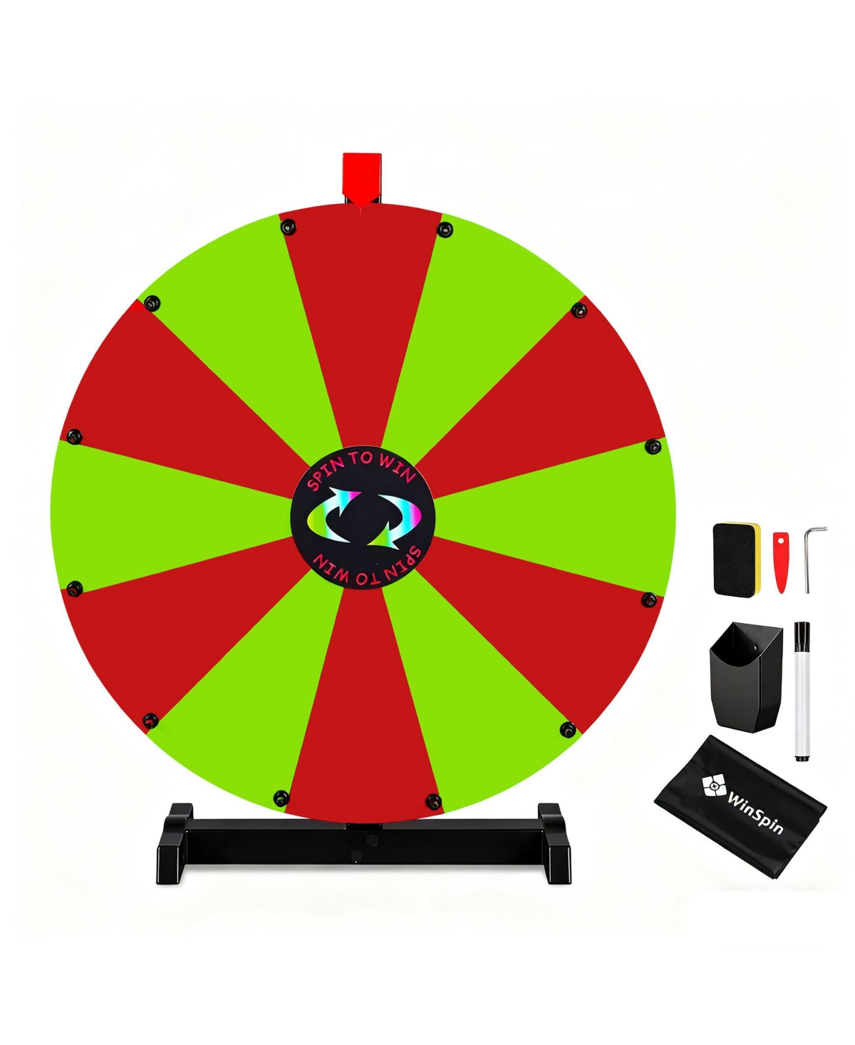 Click here for WinSpin 24 Display Prize Wheel Red and Green Diy T... prices