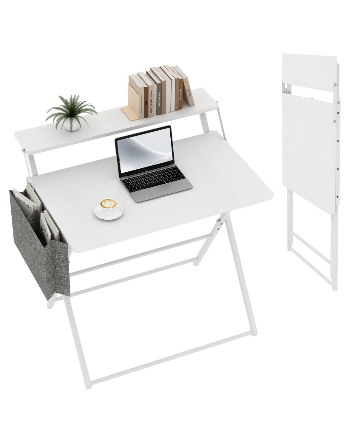 Click here for gaomon Portable Small Desk No Assembly  2-Tier Com... prices