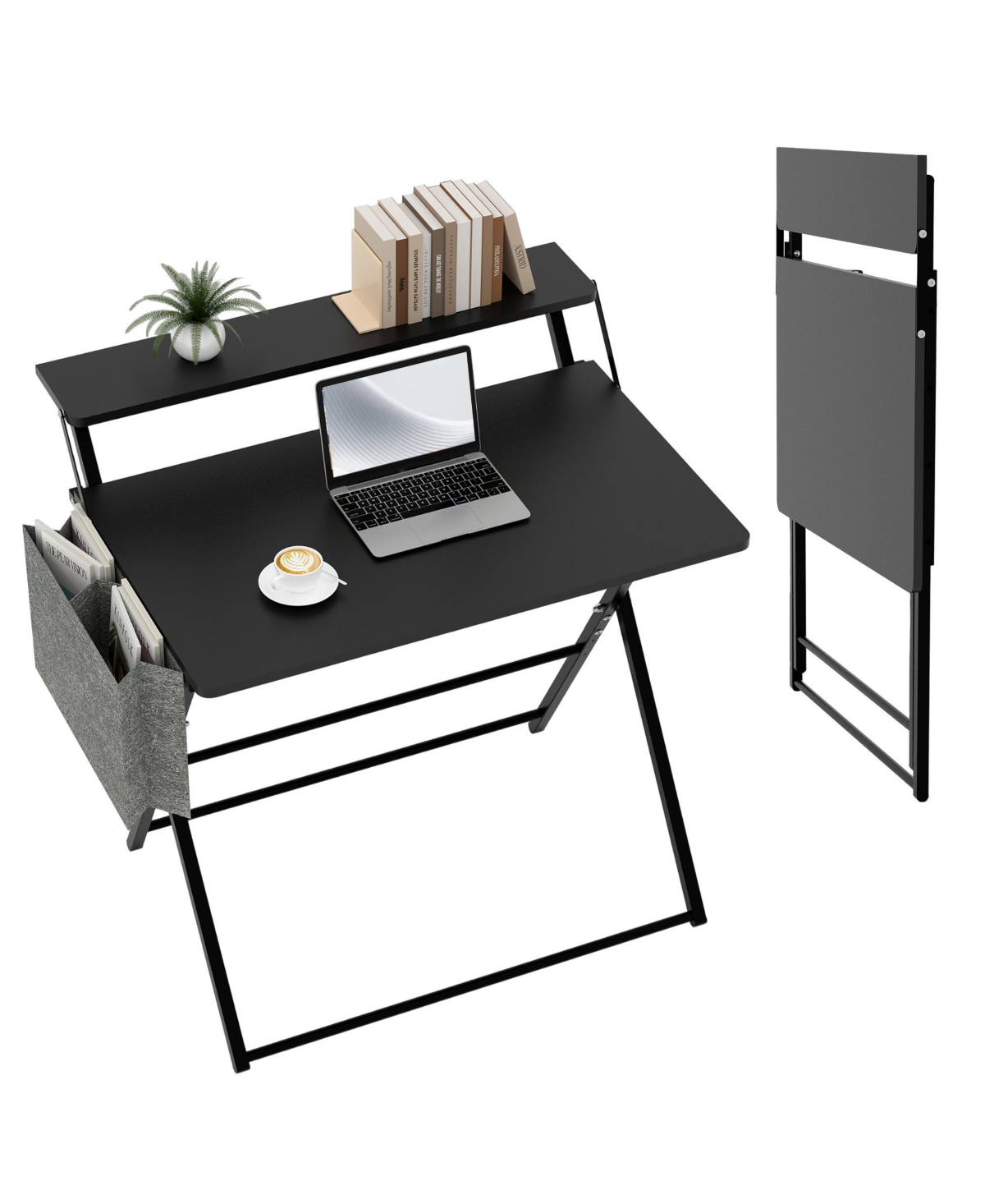Click here for gaomon Portable Small Desk No Assembly  2-Tier Com... prices