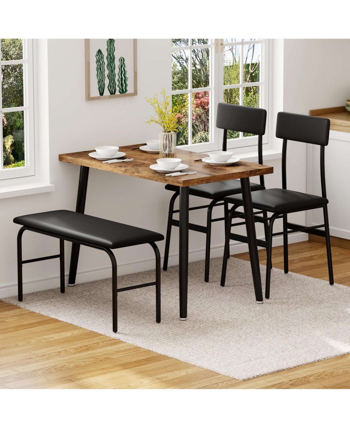 Click here for homfan Space Saving 4 Piece Dining Table Set for 4... prices