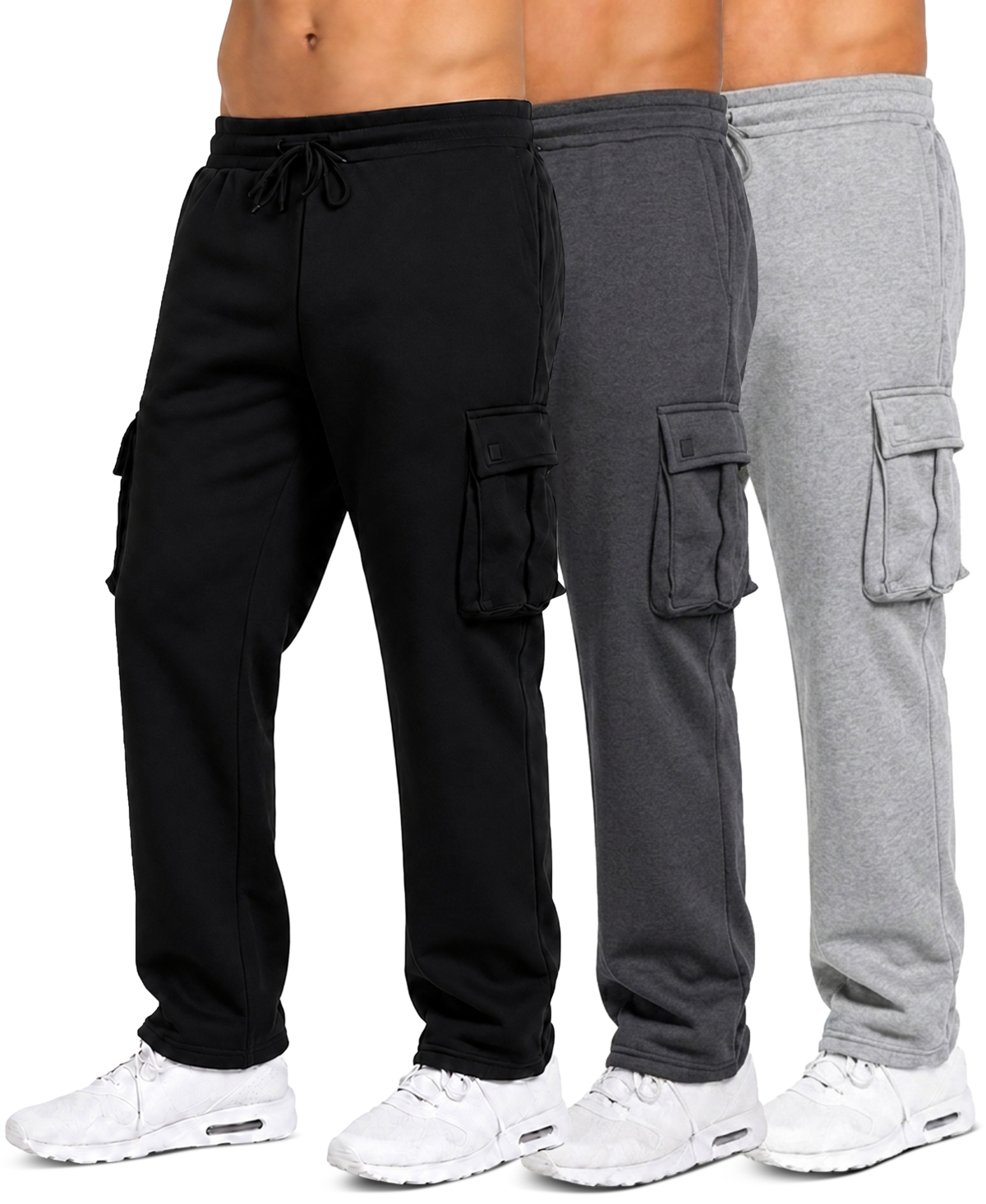 Click here for Blue Ice Mens Fleece-lined Cargo Sweatpants  3-Pie... prices