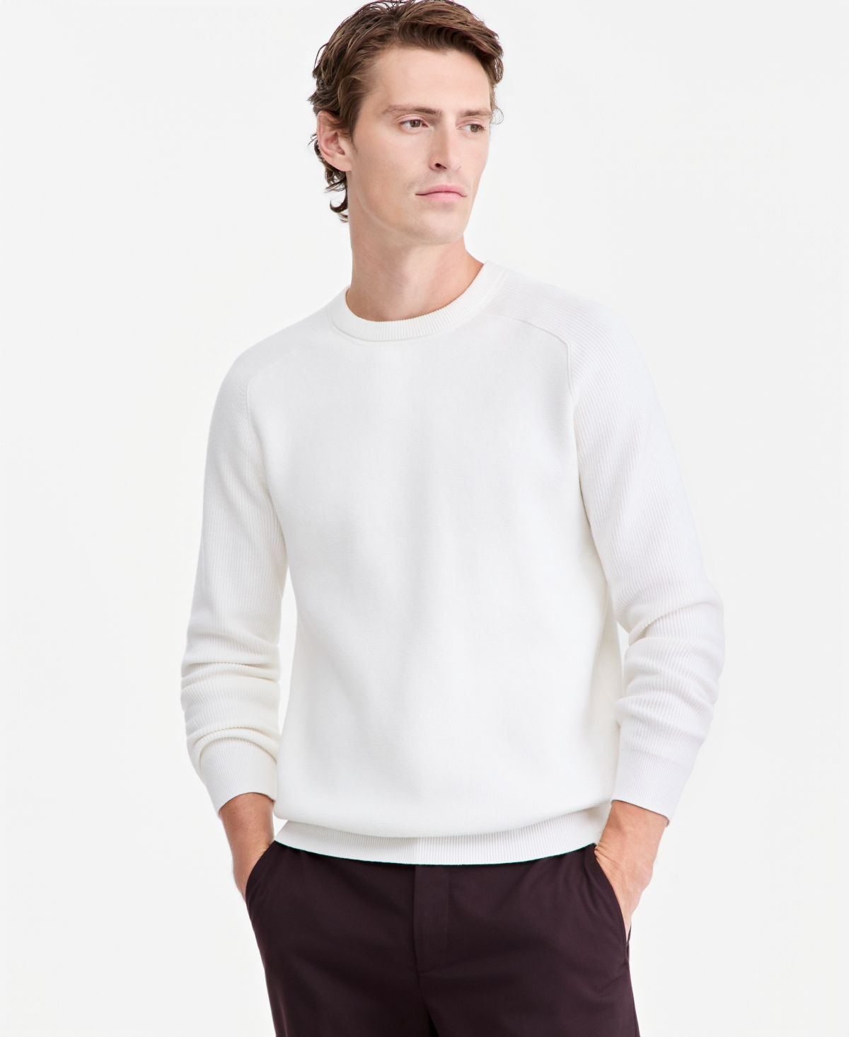 Click here for Alfani Mens Crewneck Saddle-Shoulder Sweater  Macy... prices