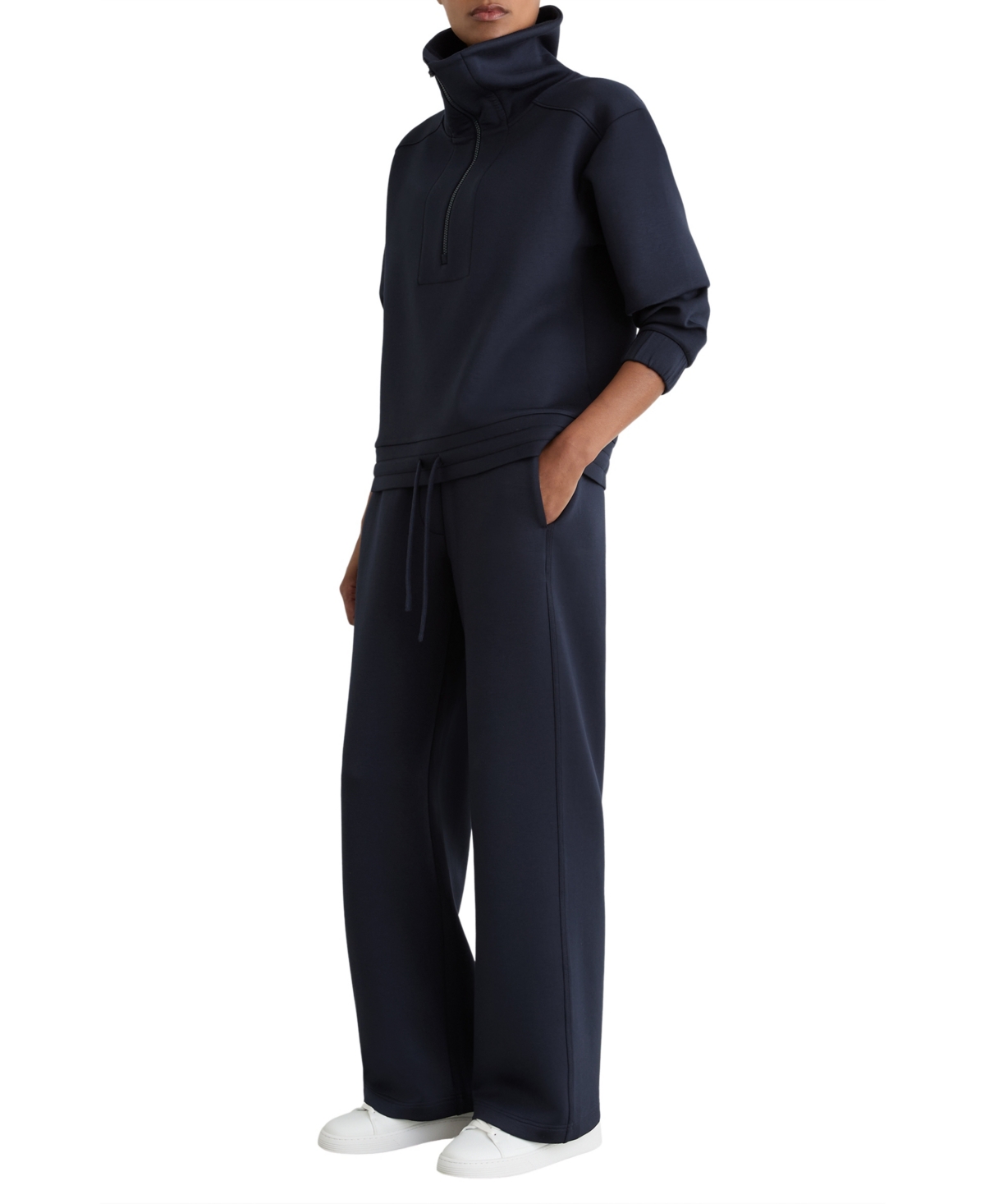 Click here for Reiss Womens Laney Half-Zip Funnel Neck Long Sleev... prices