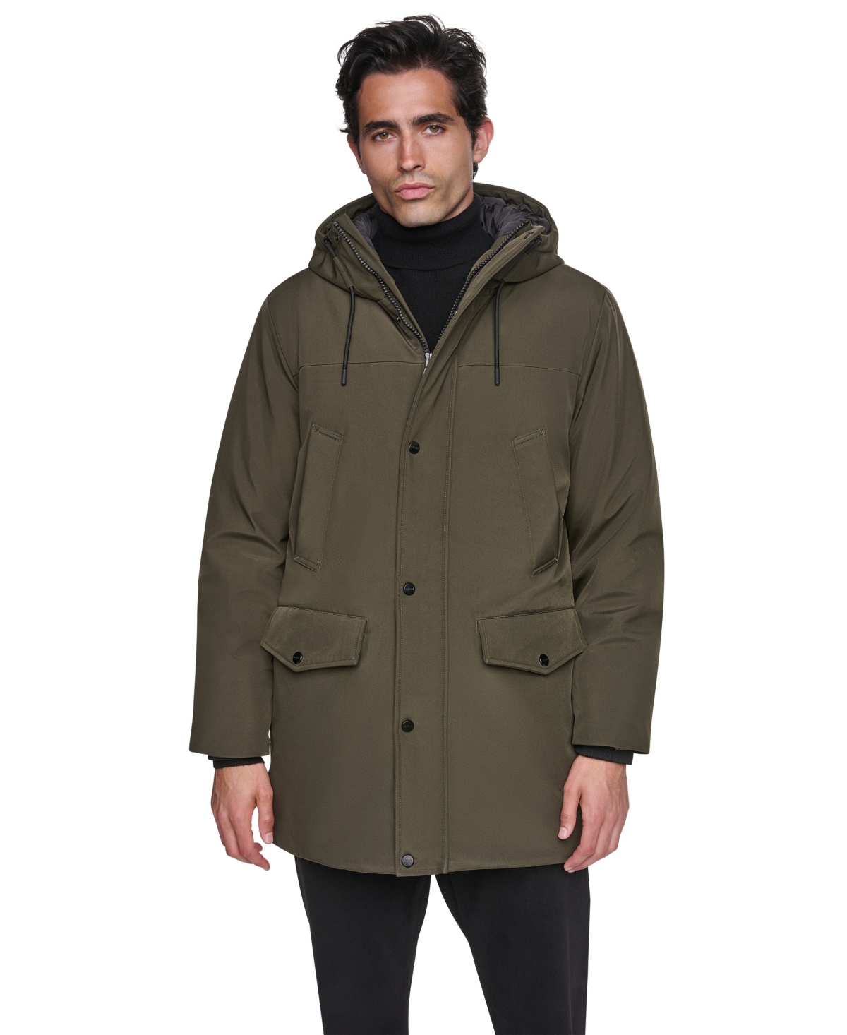 Click here for Dkny Mens Heavyweight Signature Parka with Attache... prices