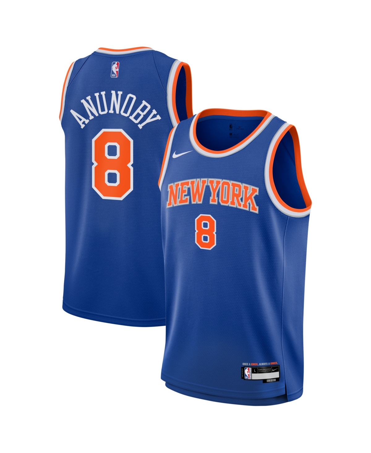 Click here for Nike Big Boys and Girls Og Anunoby Blue New York K... prices