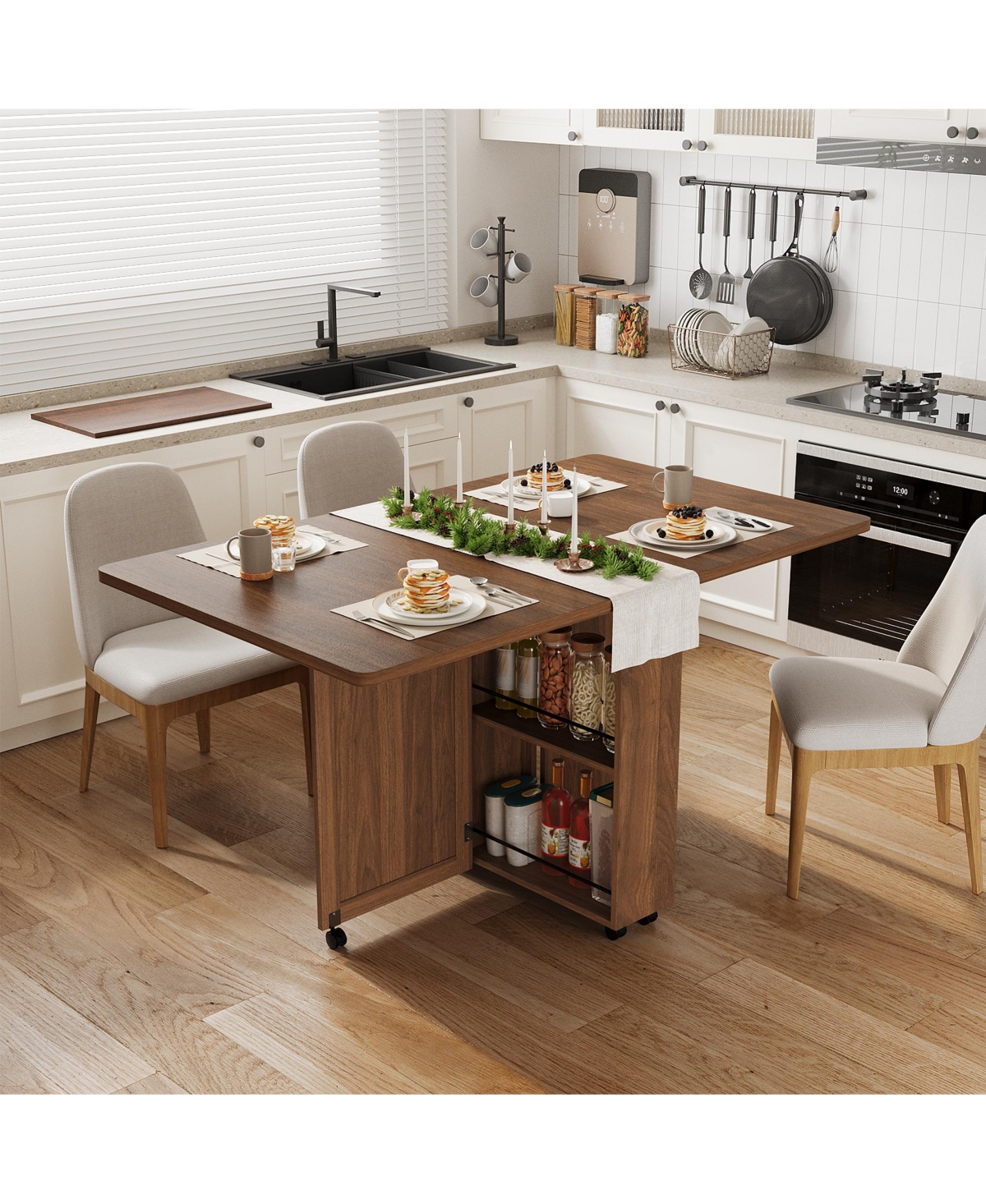 Click here for homfan Folding Dining Table with Storage â Space... prices