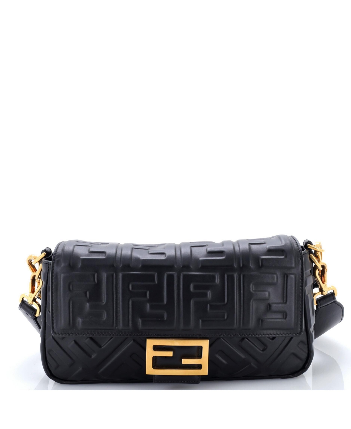 Click here for Pre-Owned Fendi Medium Baguette Nm Bag Zucca Embos... prices