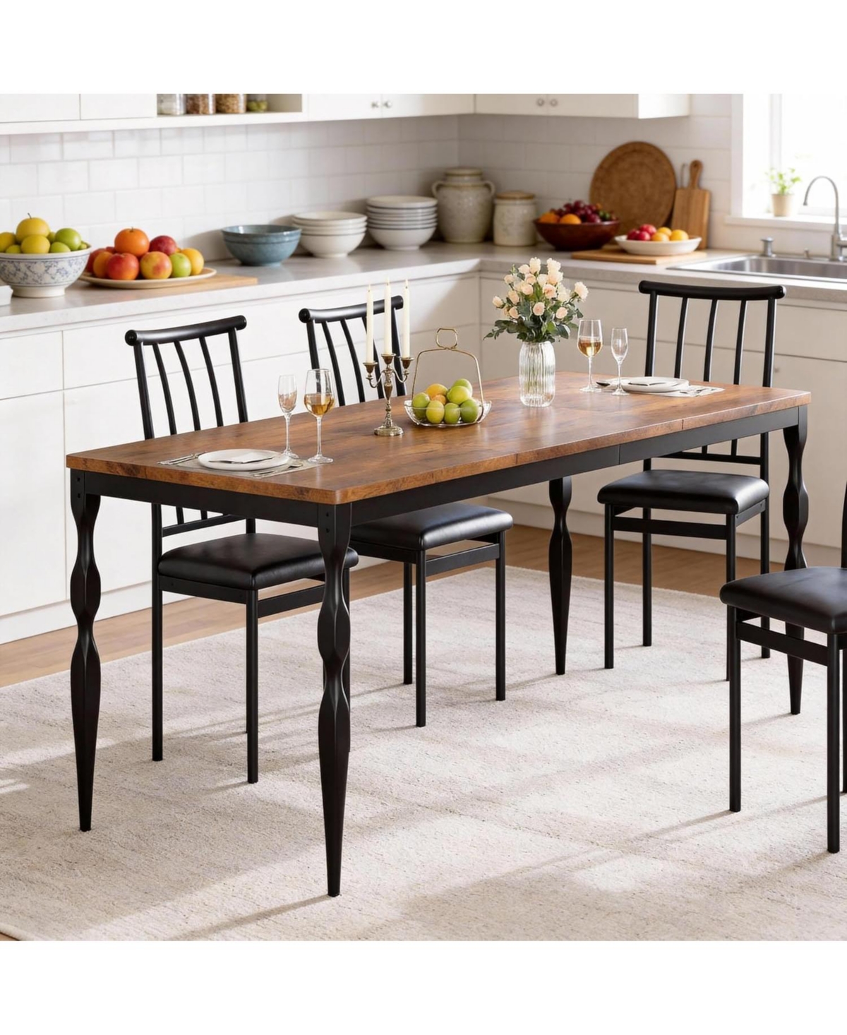 Click here for gaomon 78 Modern Dining Table with Heavy-Duty Meta... prices