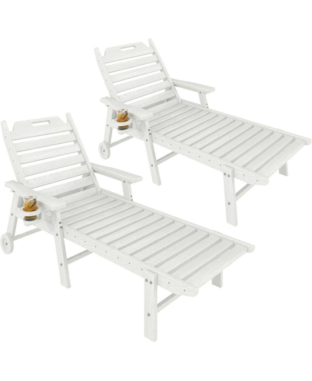 Click here for gaomon 2 Pieces All-Weather Chaise Hdpe Lounge Cha... prices
