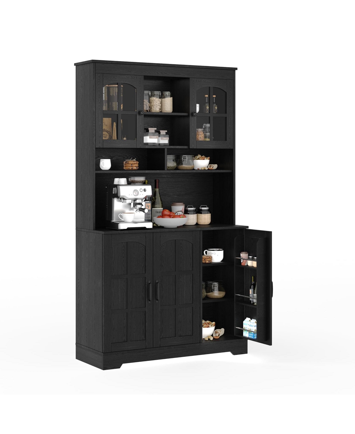 Click here for homfan Tall Kitchen Pantry Cabinet with Hutch  71... prices