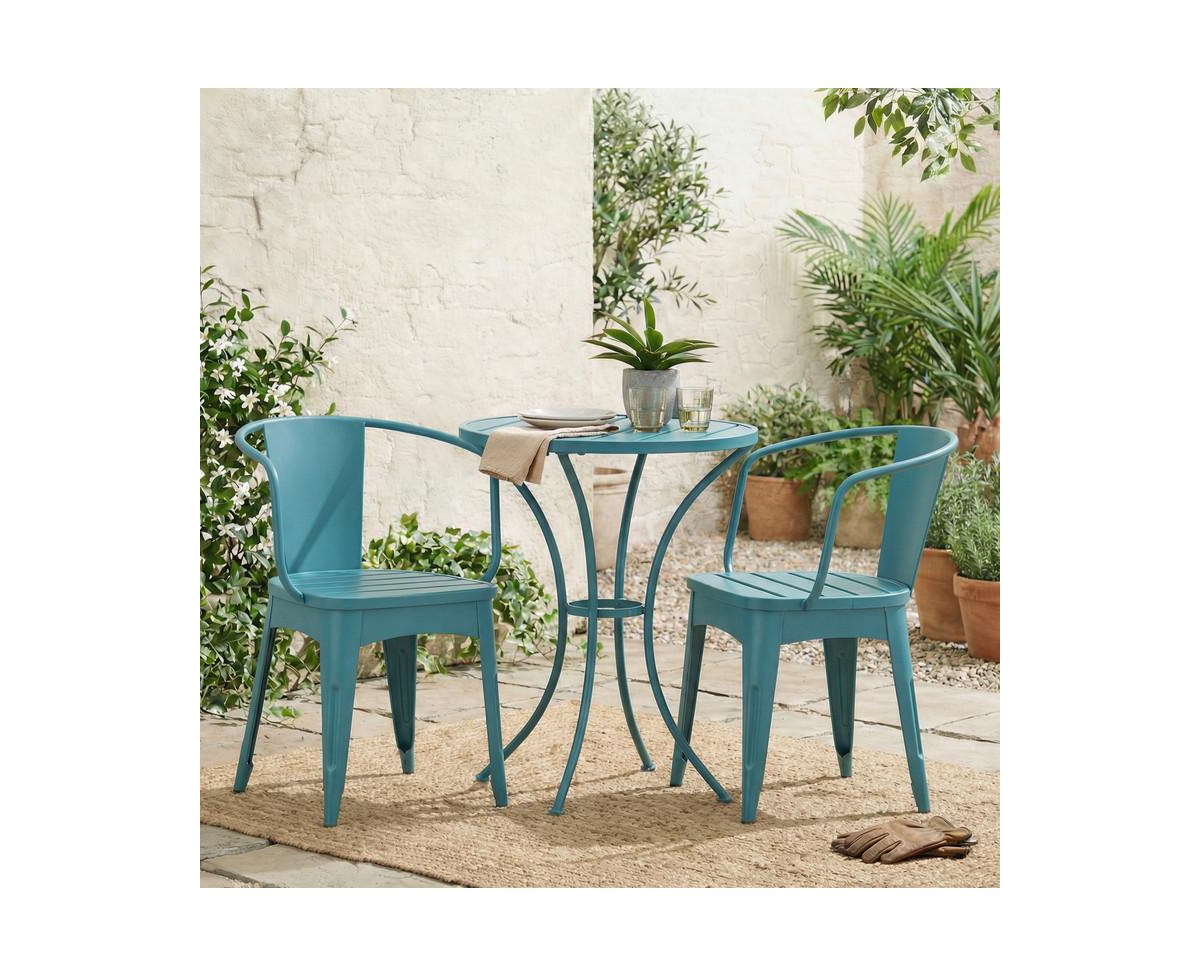 Click here for sumyeg Modern 3-Piece Patio Bistro Set - Blue prices