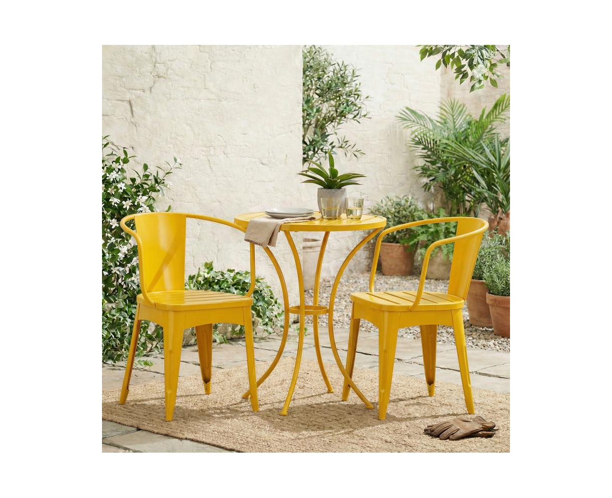 Click here for sumyeg Modern 3-Piece Patio Bistro Set - Yellow prices