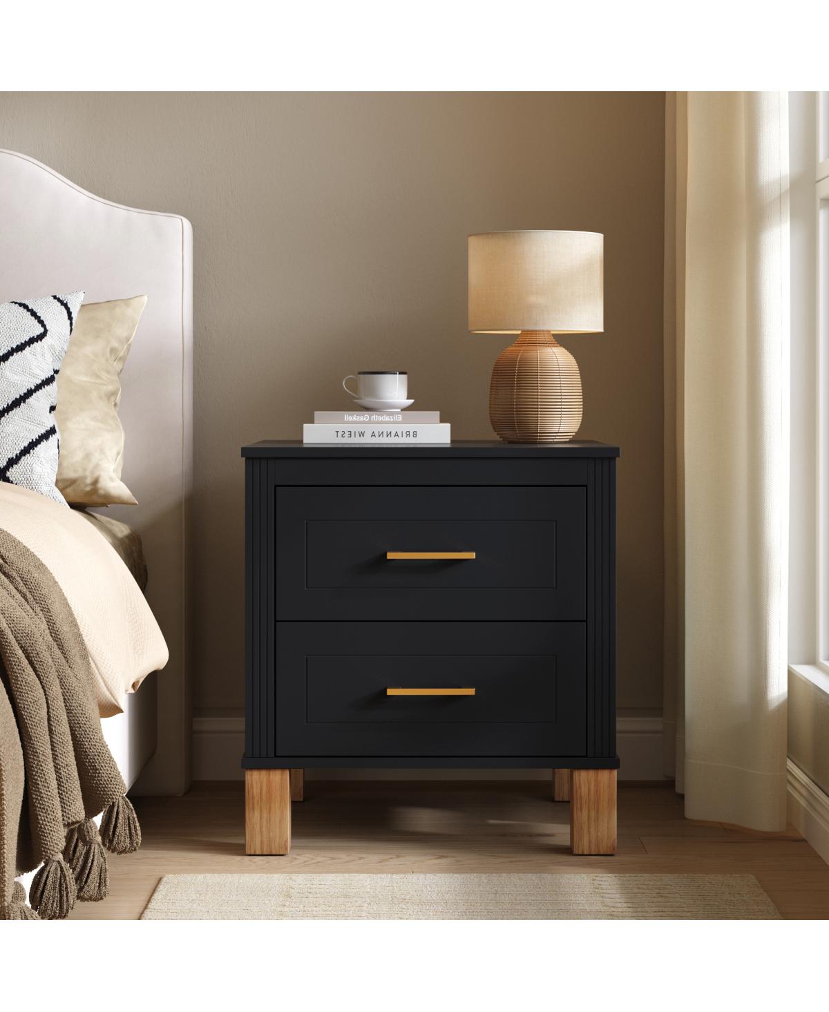 Click here for Streamdale Furniture 2-Drawer Fluted Wood Nightsta... prices