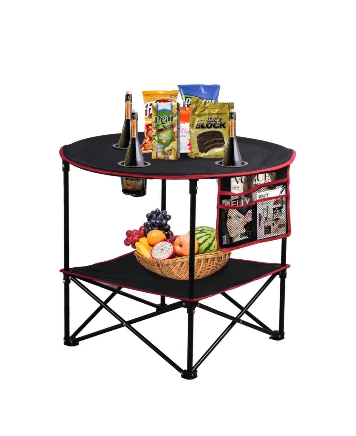Click here for Piscifun Camping Table Folding Picnic Cup Holders... prices