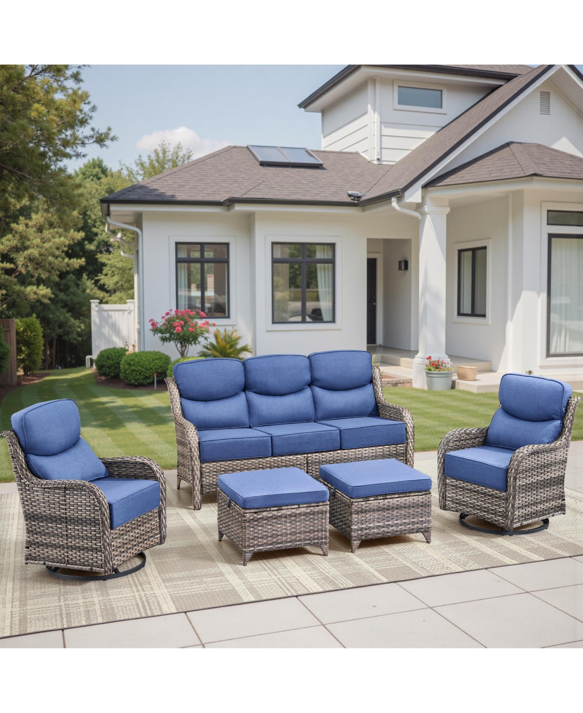 Click here for Pocassy Patio Furniture Set with 6-Inch Thick Cush... prices