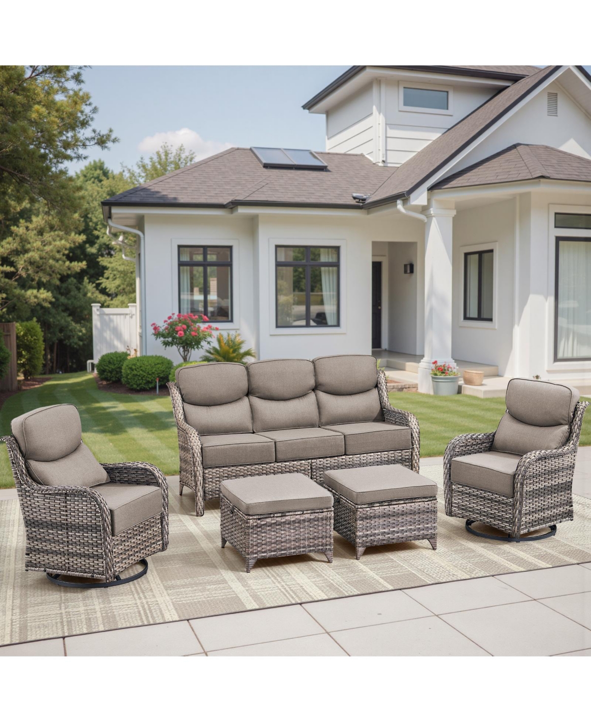 Click here for Pocassy Patio Furniture Set with 6-Inch Thick Cush... prices
