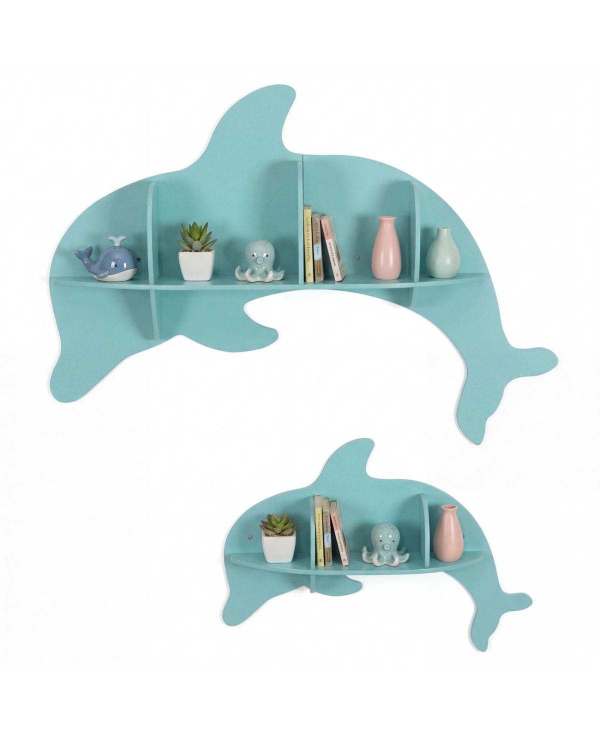 Click here for Slickblue 2 Pack Dolphin Floating Shelves Wall Mou... prices