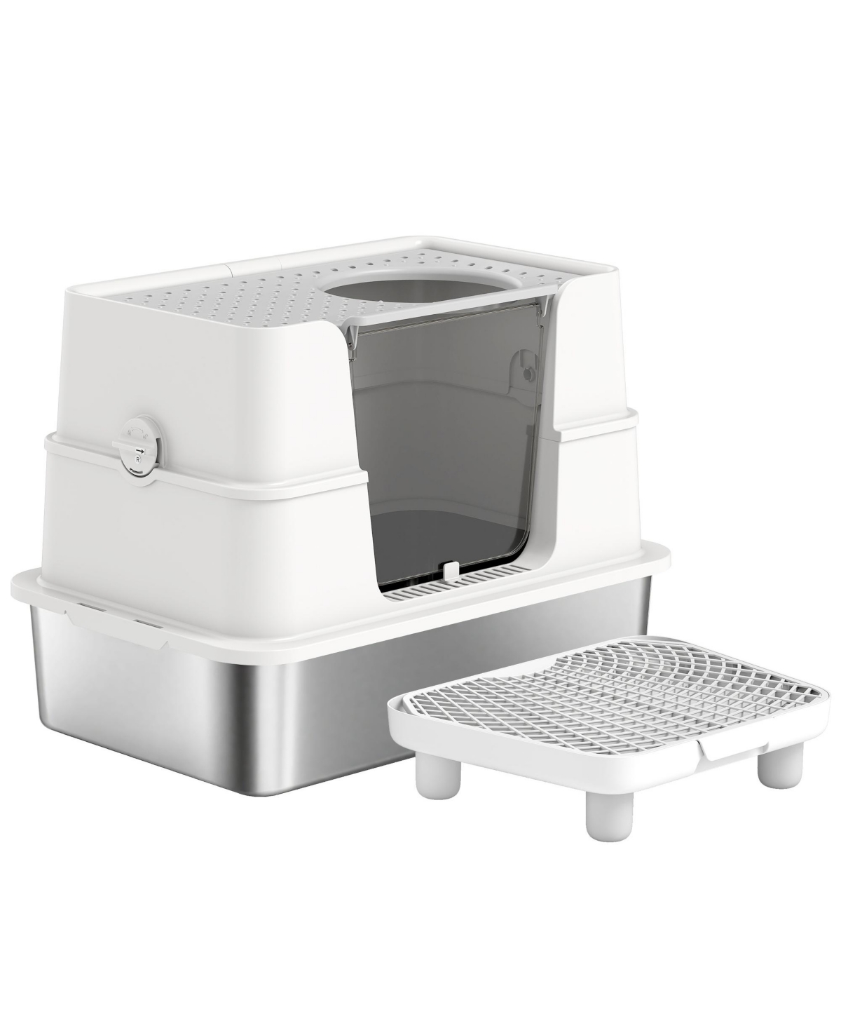 Click here for Ruie Xl Stainless Steel Enclosed Cat Litter Box wi... prices