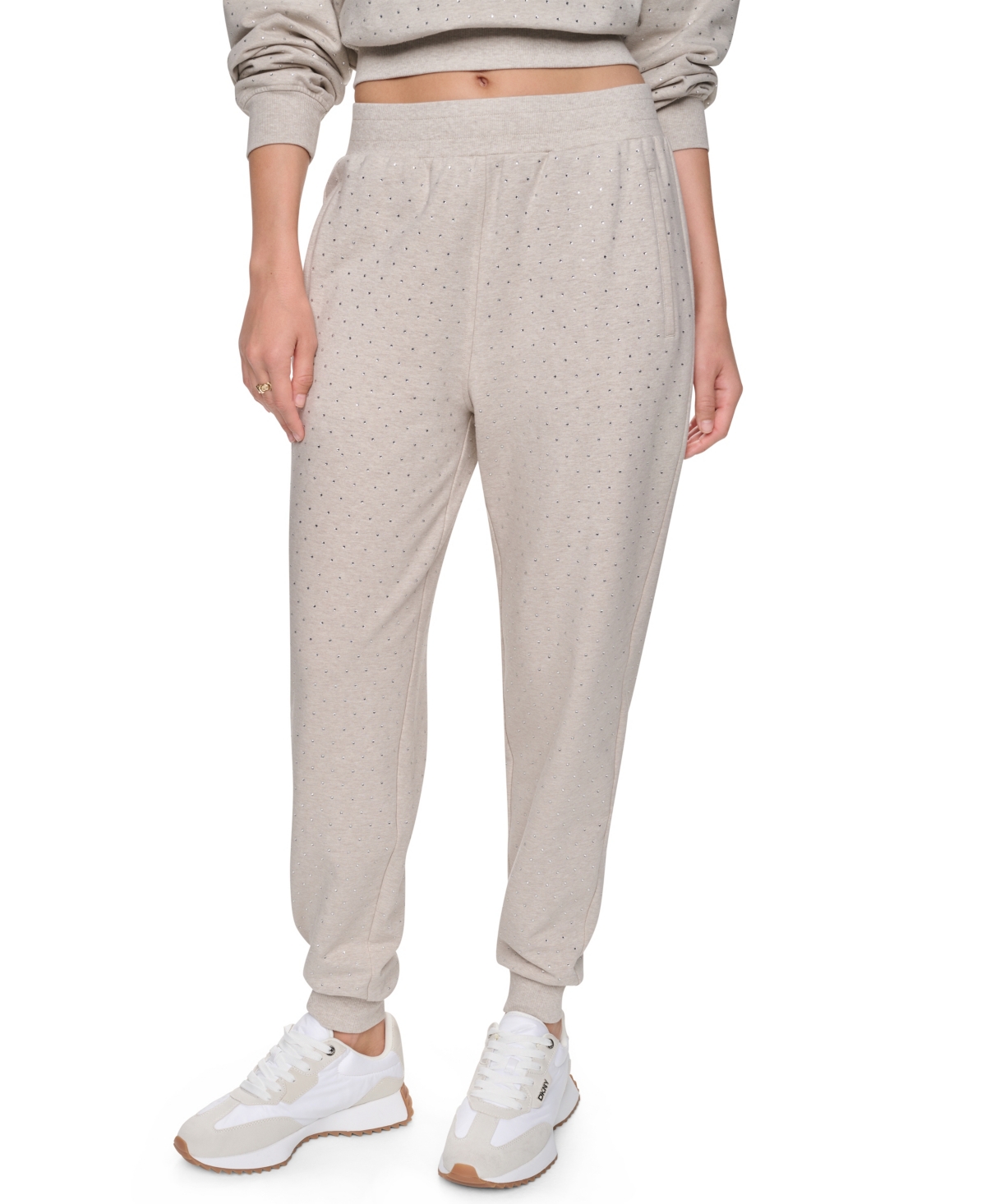 Click here for Dkny Jeans Womens Rhinestone High-Rise Jogger Pant... prices