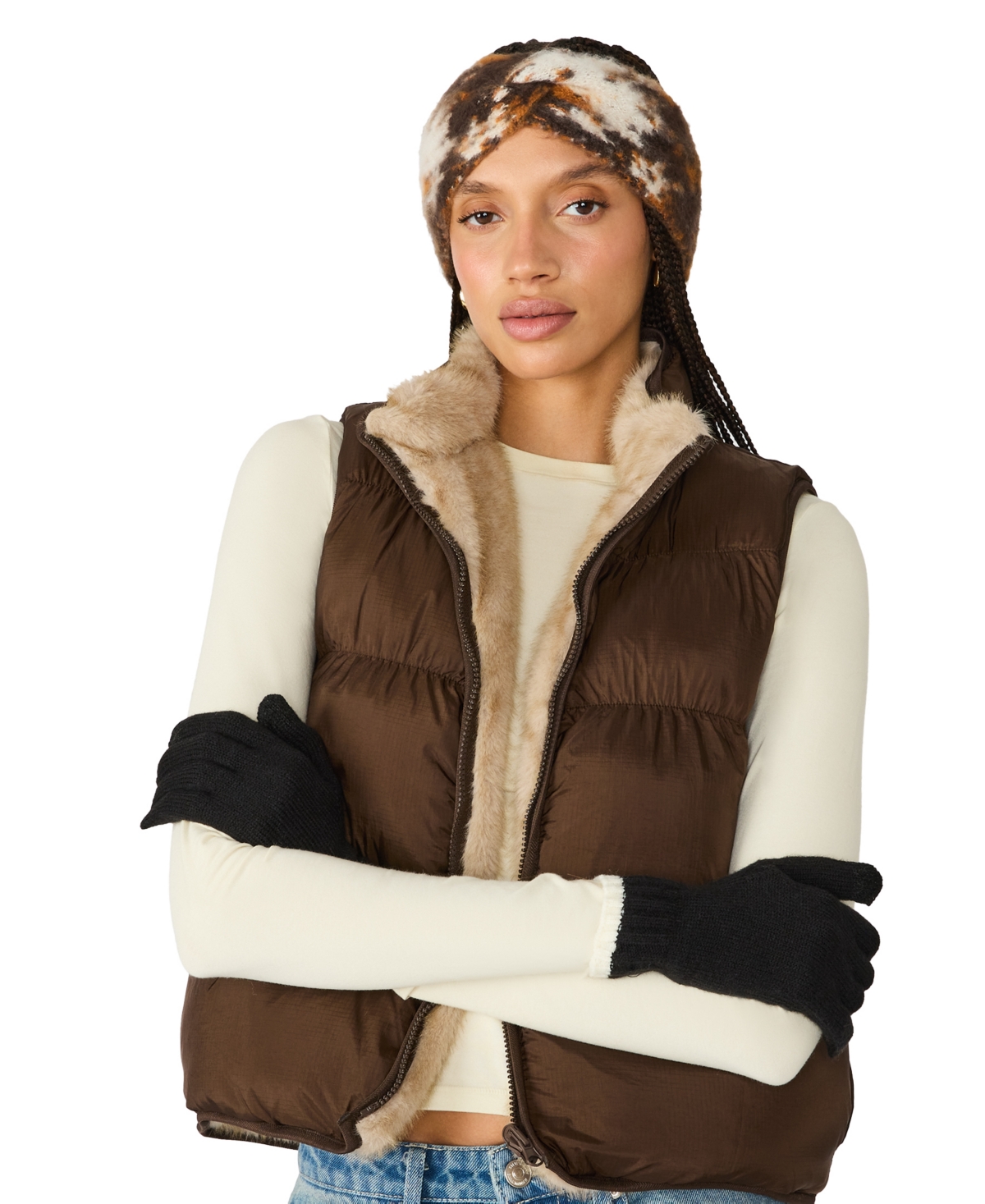Click here for Steve Madden Animal Print 3-Piece Earwarmer Headba... prices