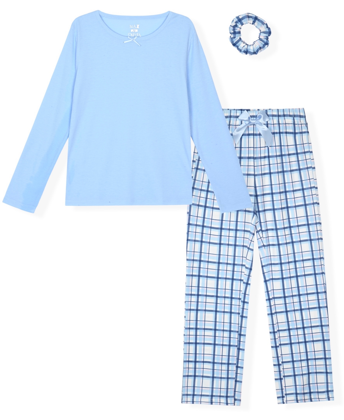 Click here for Max & Olivia Girls 7-16 Rib Top  Milky Plaid Pants... prices
