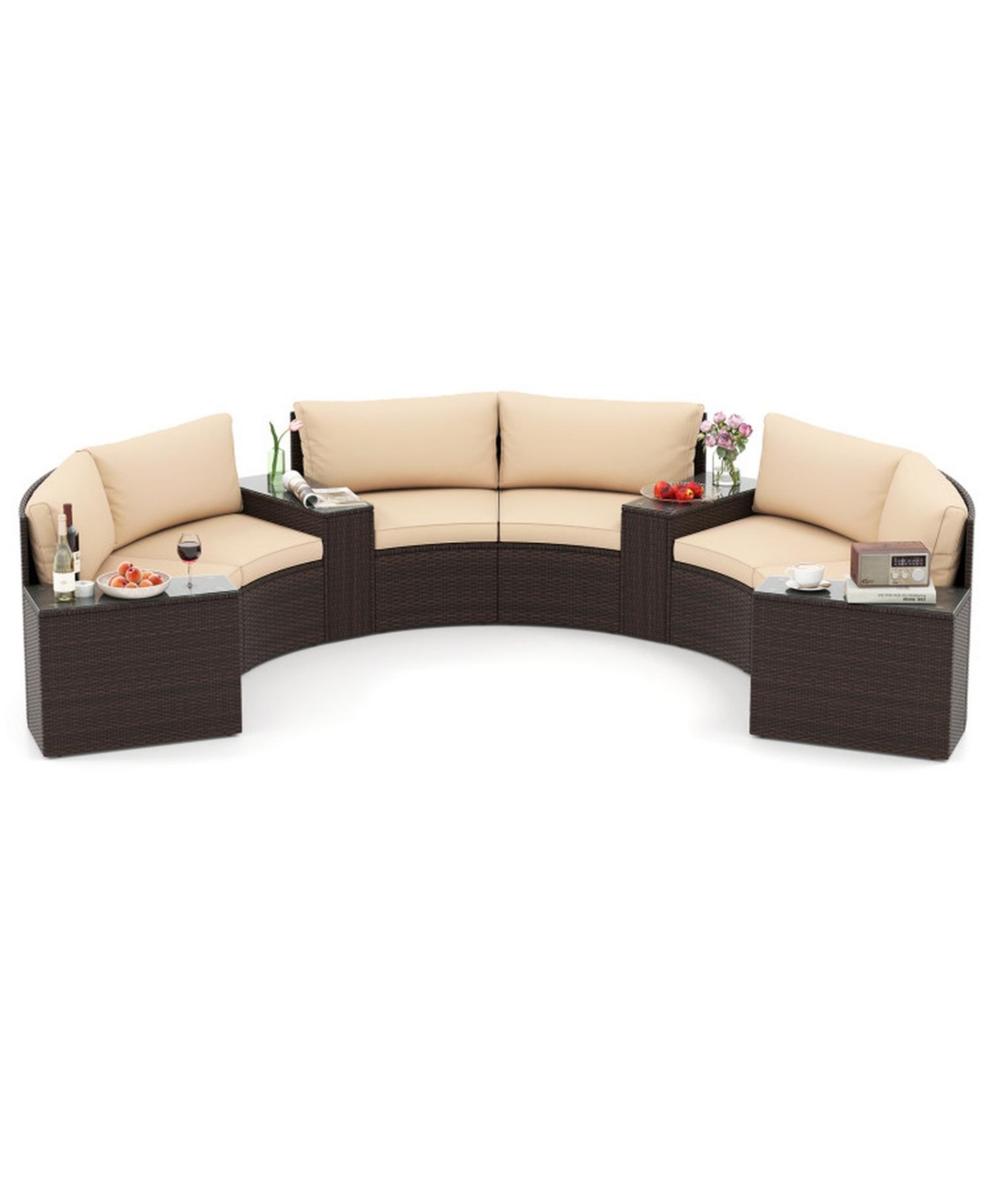Click here for Sugift 7 Piece Patio Furniture Set with Pe Rattan... prices