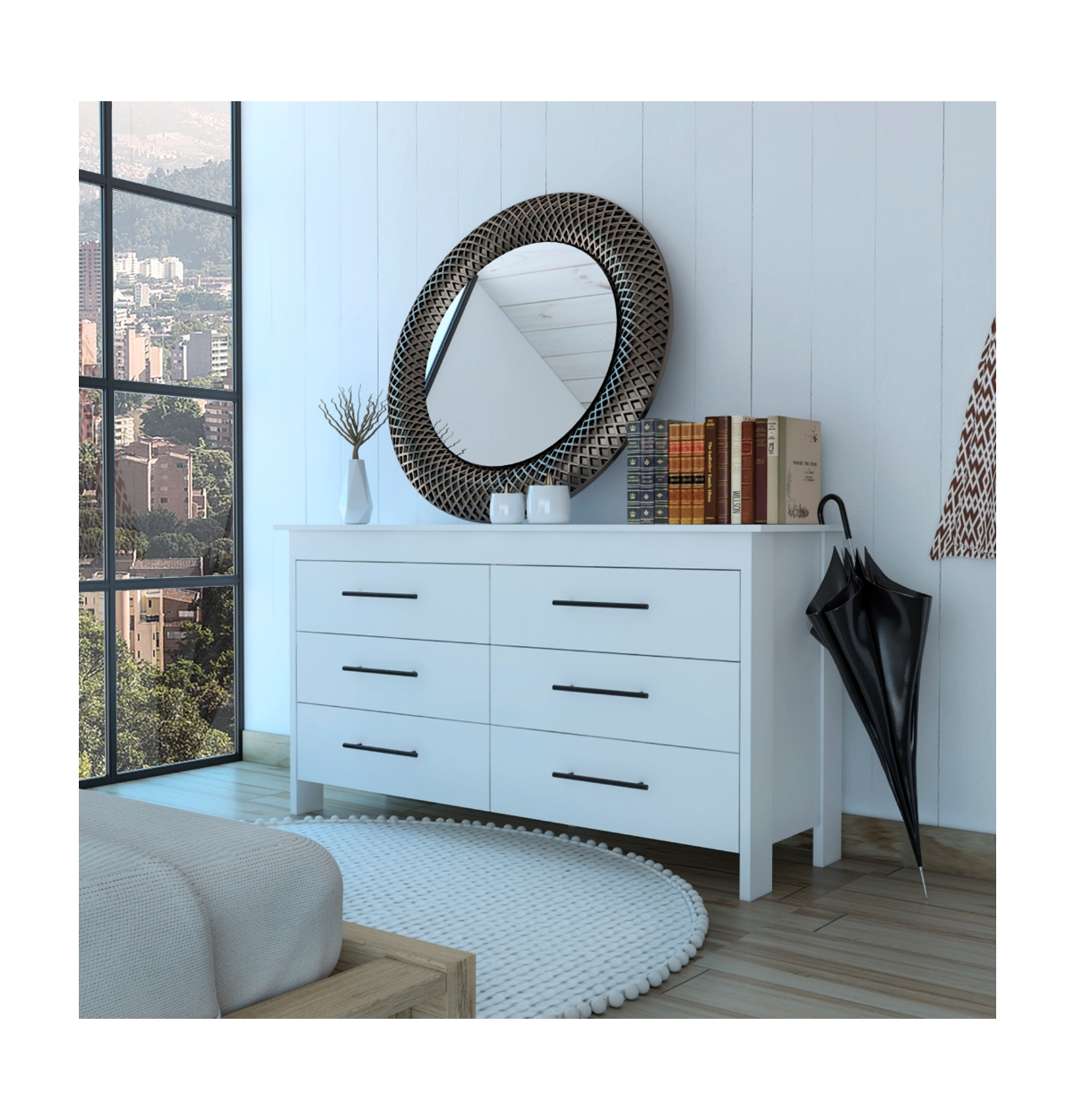 Click here for Fm Furniture Luxor Six Drawer Double Dresser - Whi... prices